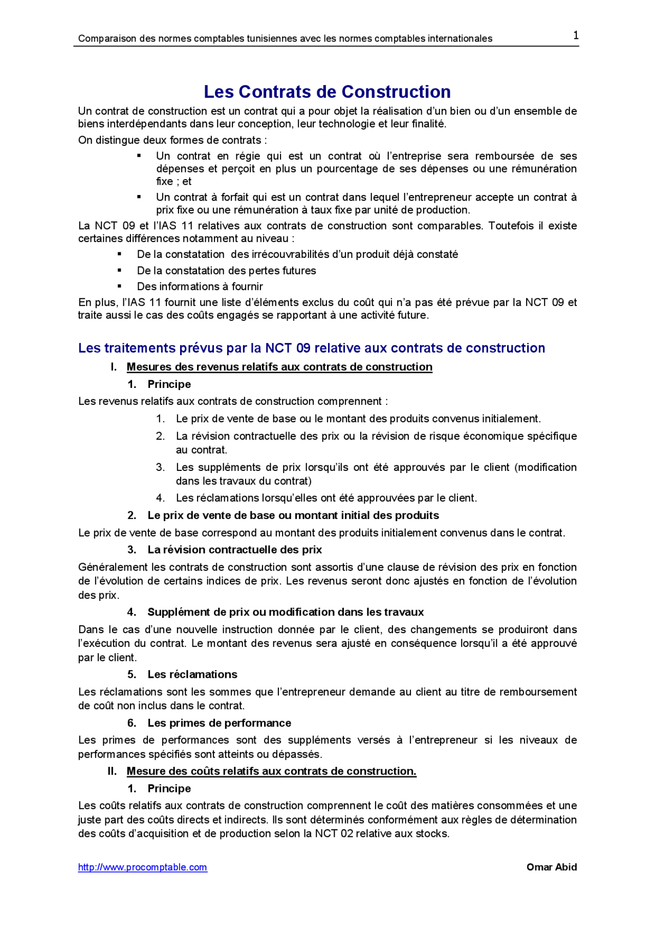 Contrat de construction - Docsity