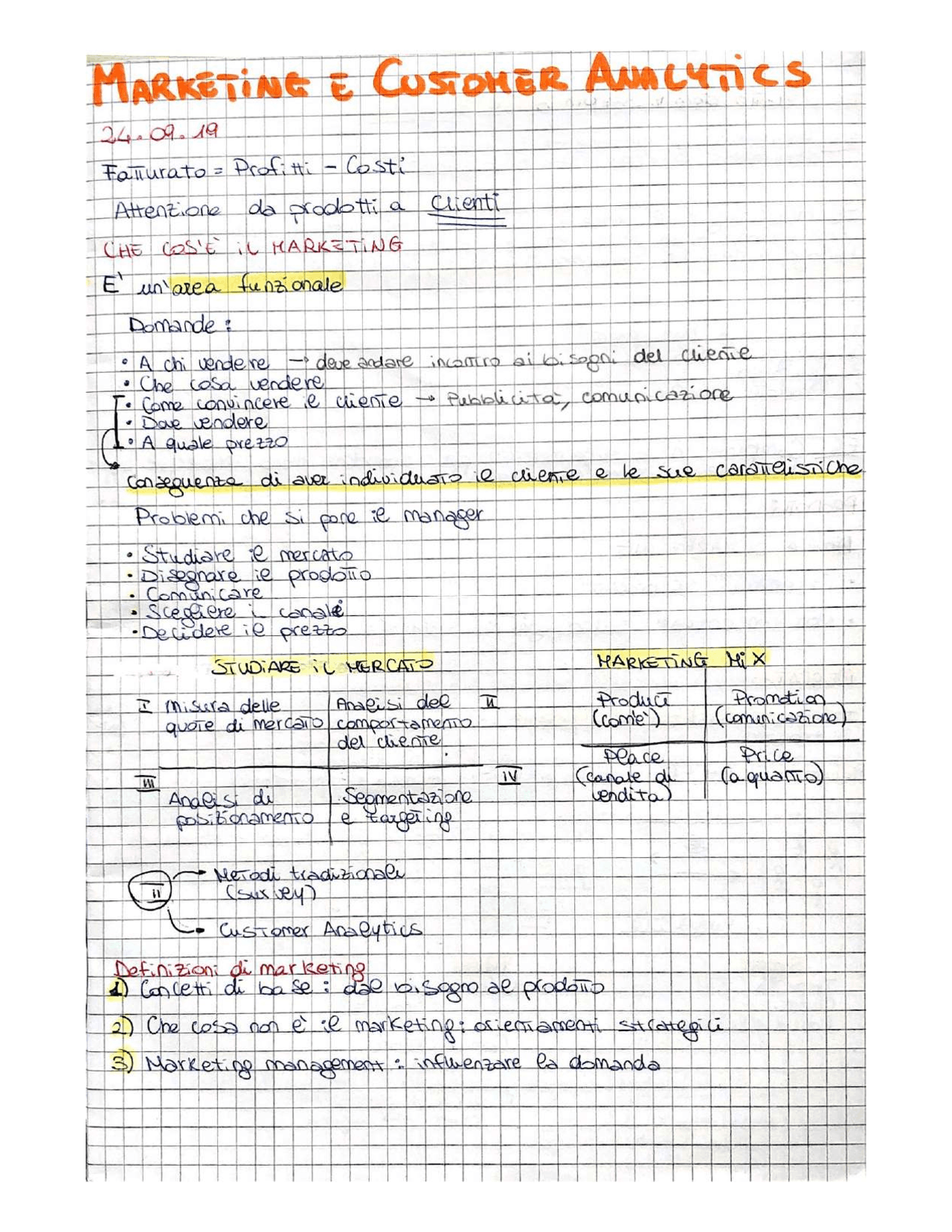 Marketing E Customer Analytics Docsity