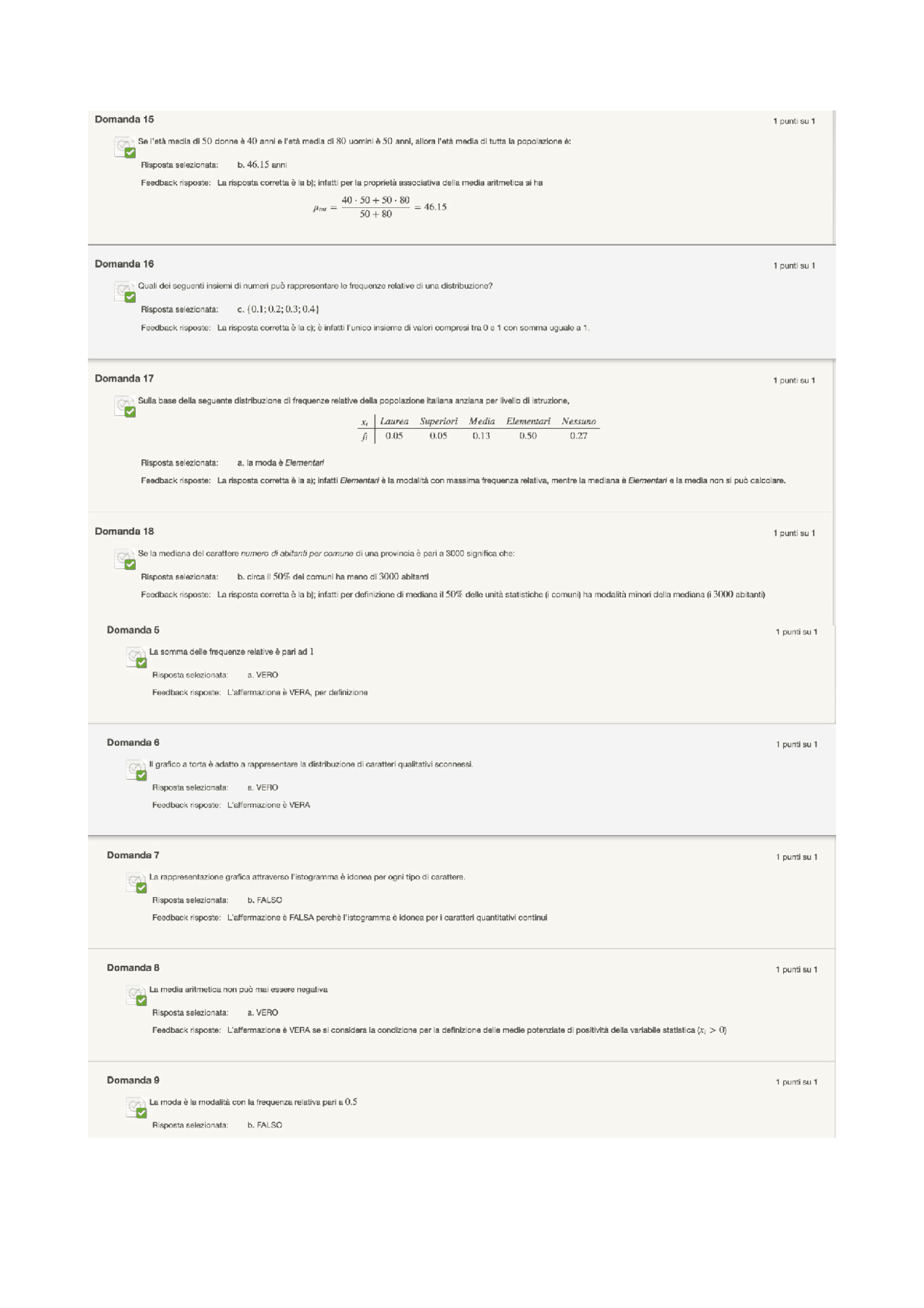 Temi esame statistica 2020 - Docsity