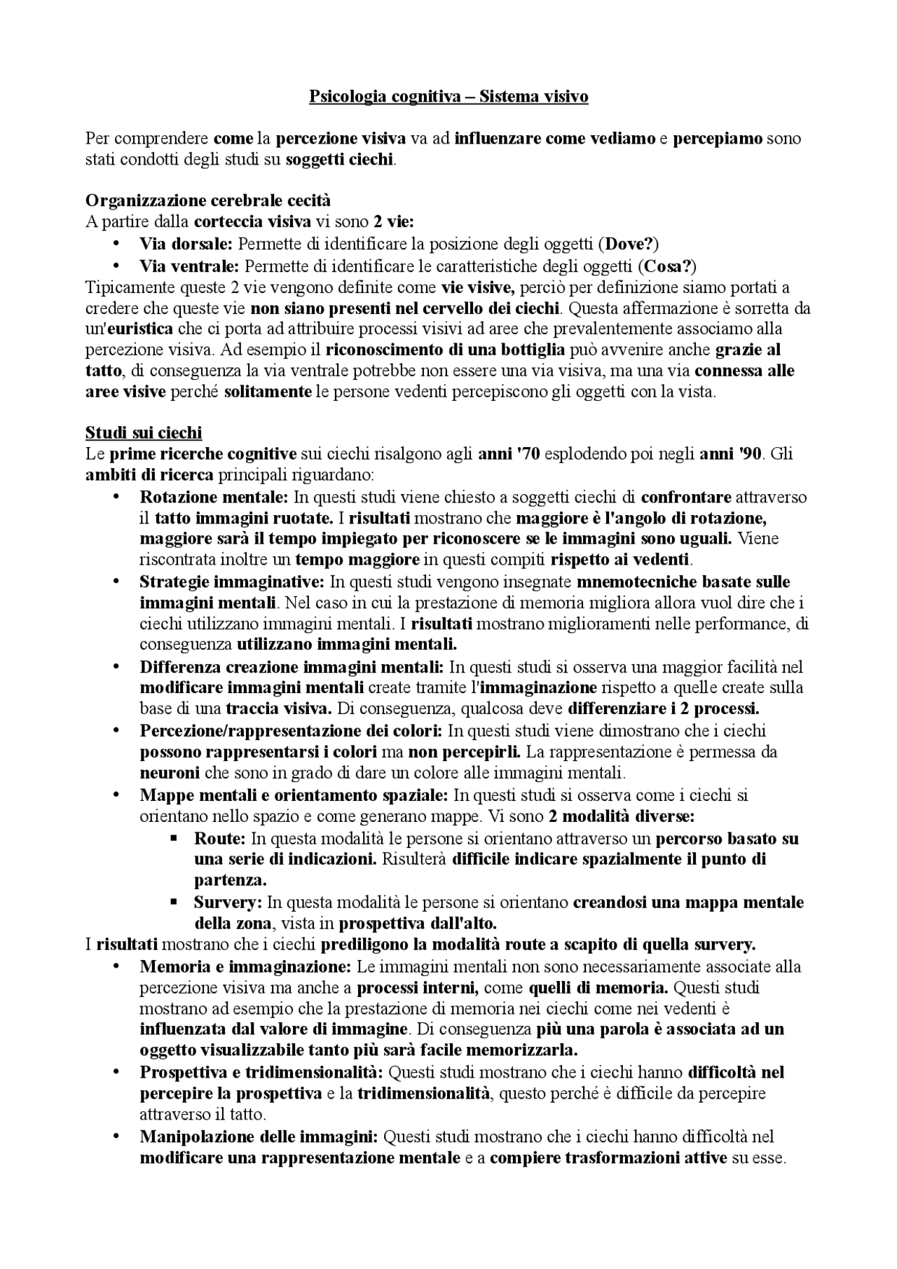 Psicologia Cognitiva Docsity