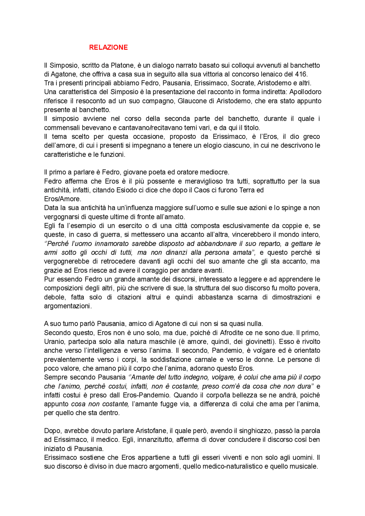 Relazione Sul Simposio Guide Progetti E Ricerche Di Filosofia Docsity