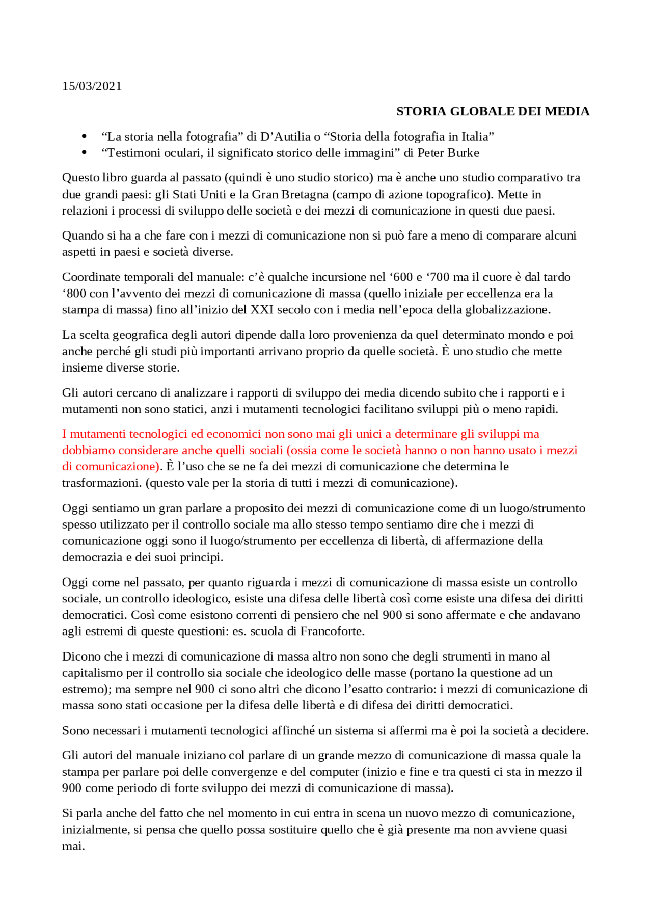 Settima lezione storia globale dei media - Docsity