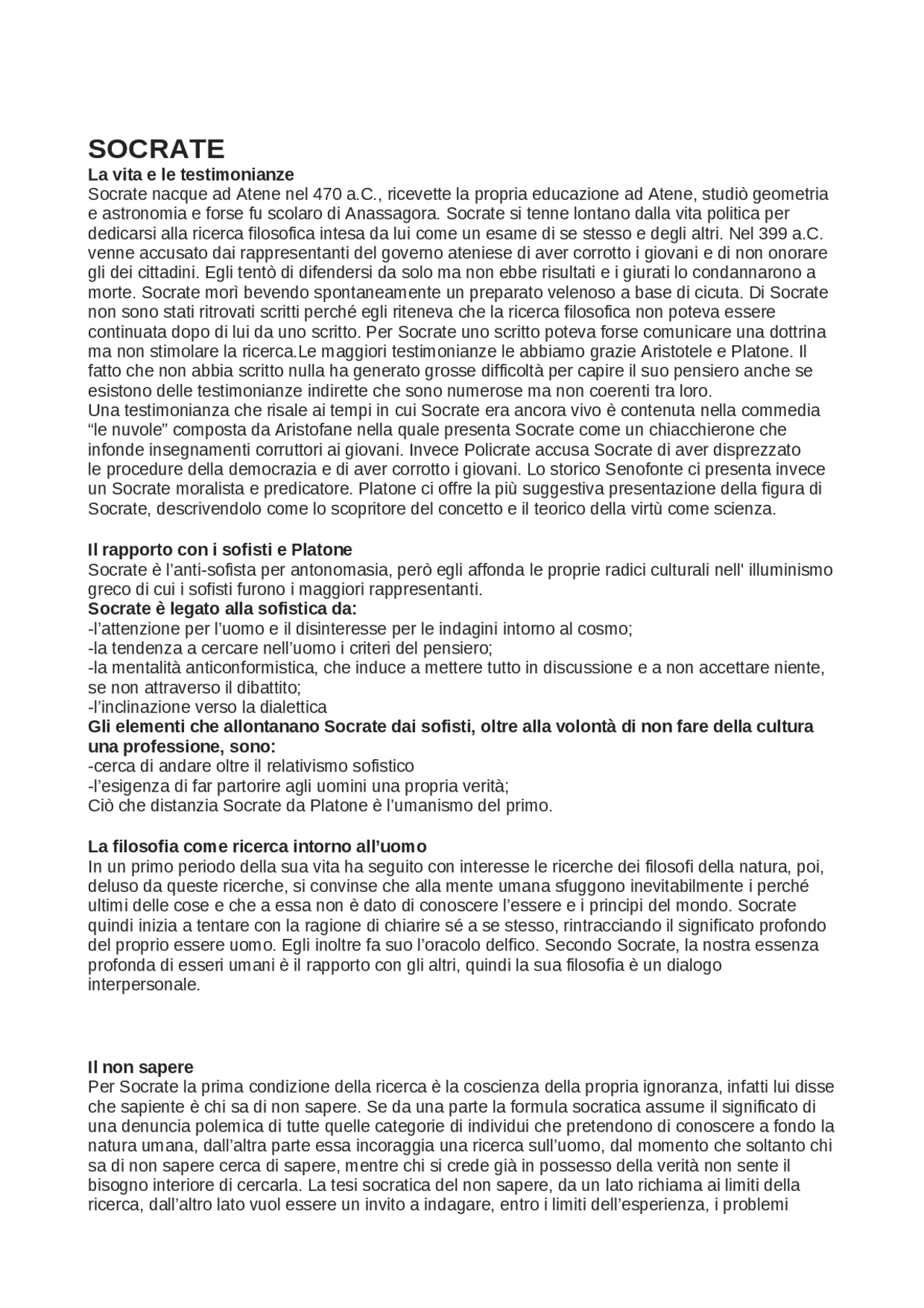 Dai Pluralisti A Socrate Docsity