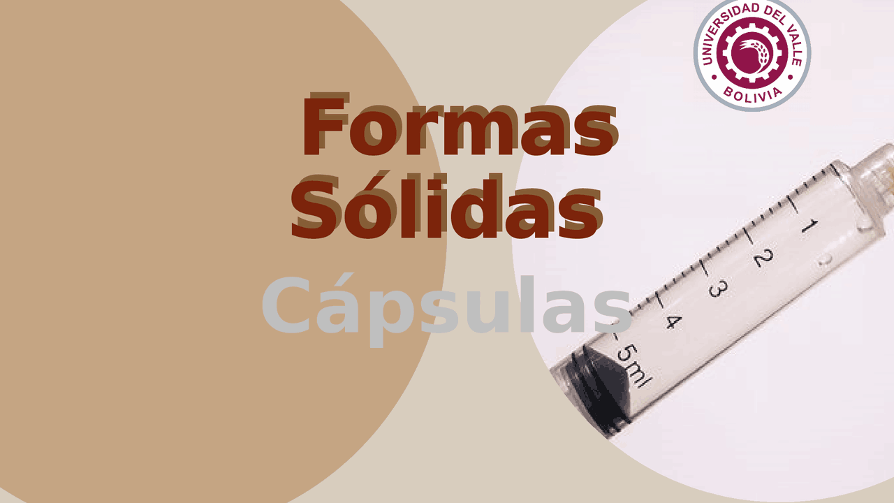 Formas medicamentosas solidas - Docsity