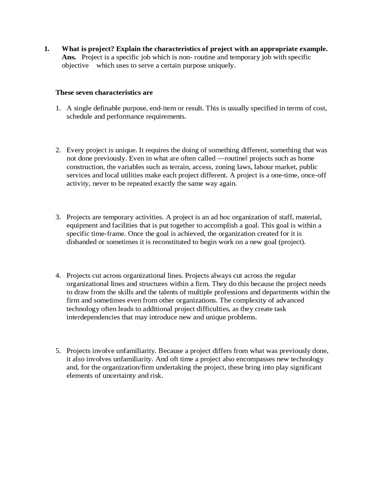 Project Management Assignment Docsity