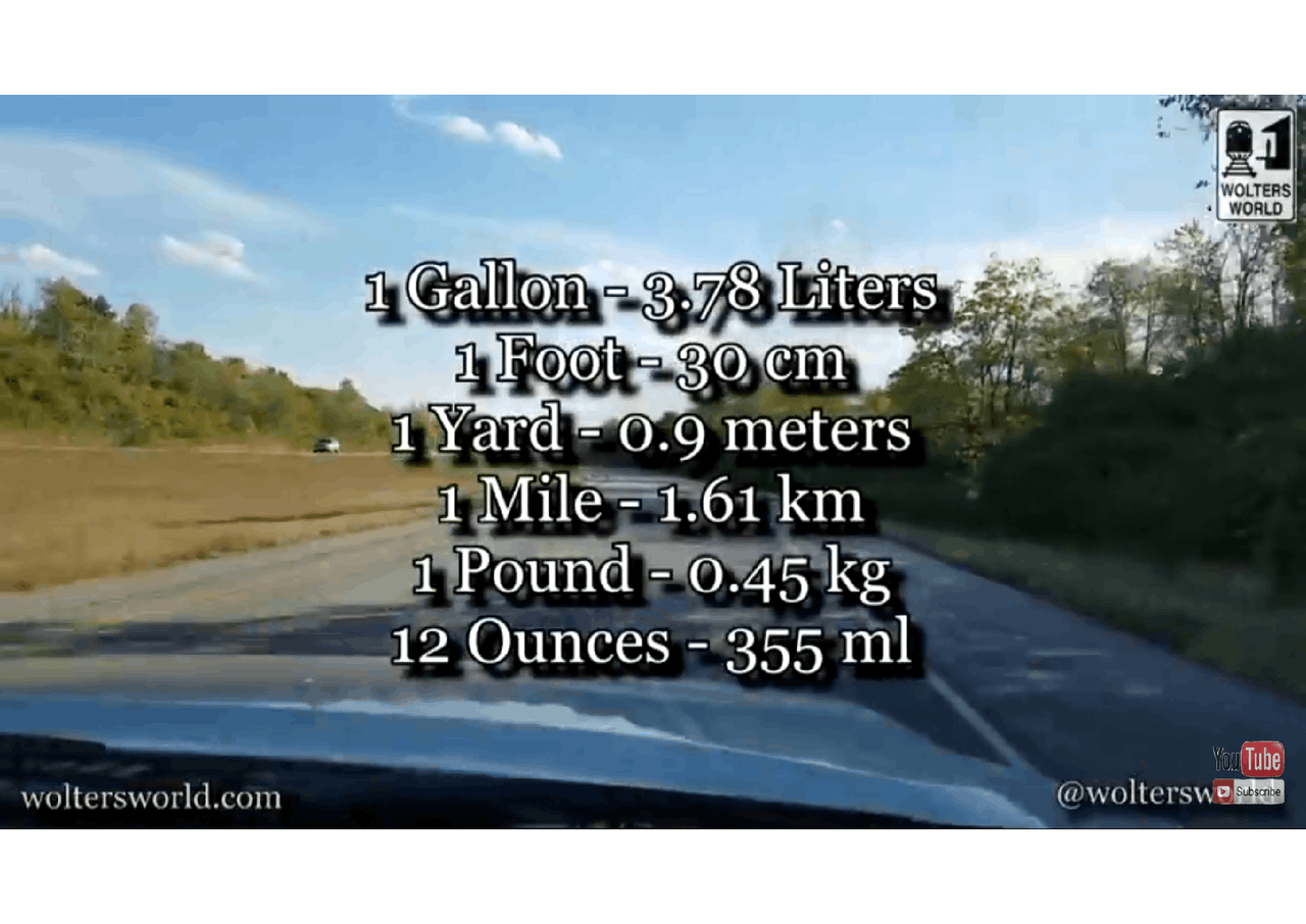 Sistema métrico USA (EUA) - Docsity