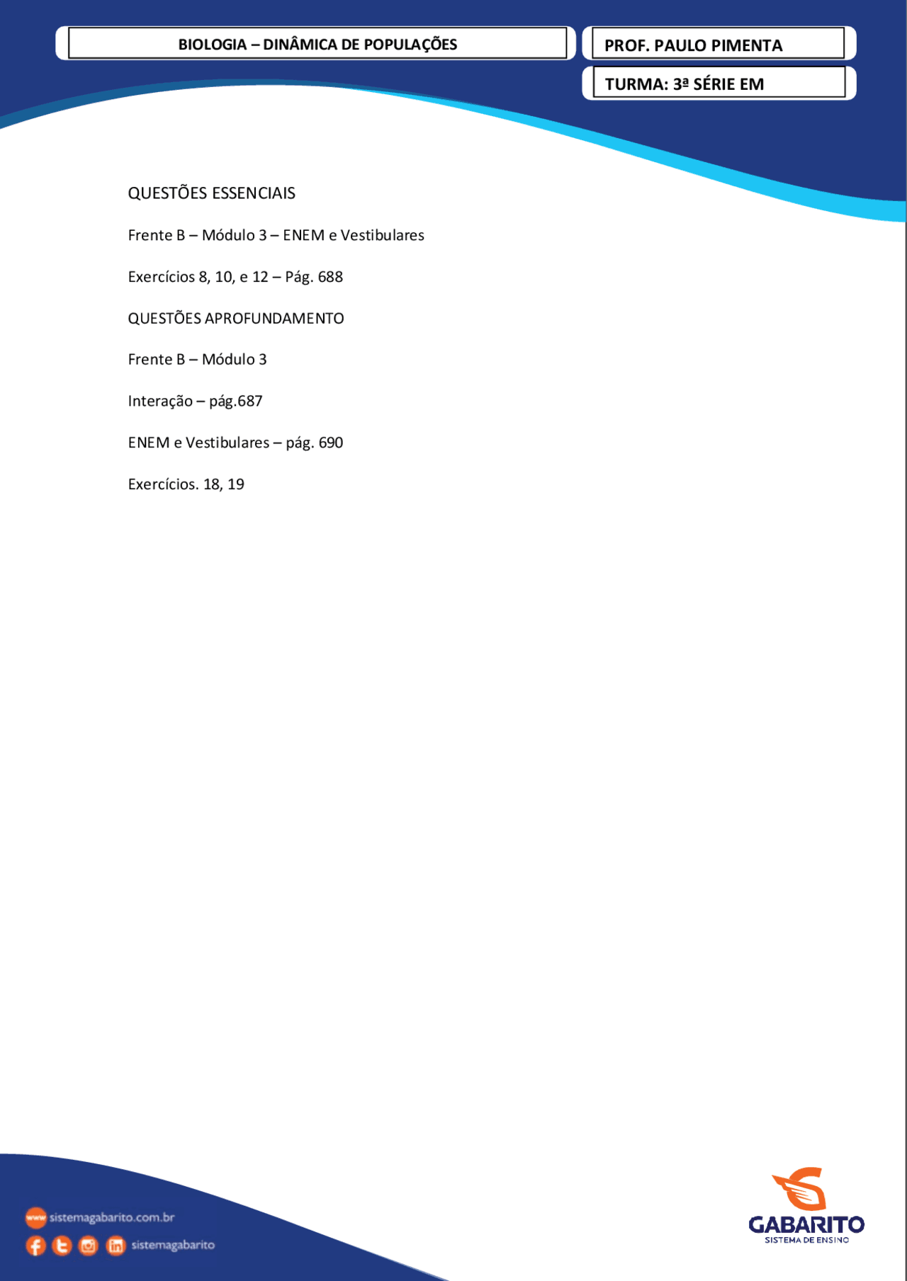 Exercicios De Prova Docsity