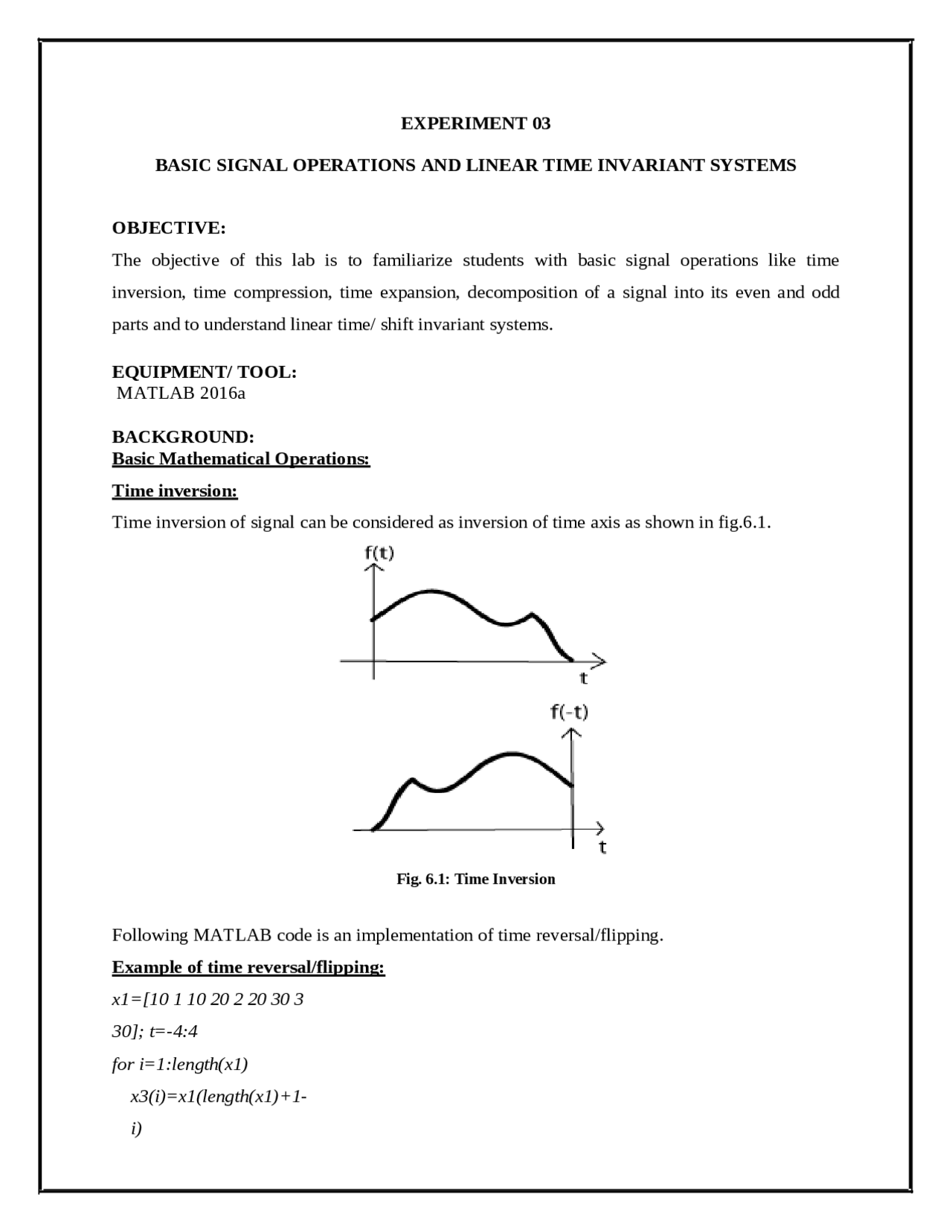 Lab 3 Matlab Sns Lab Docsity