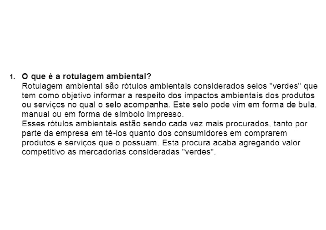 GestÃo Ambiental Prova Trabalhos Gestão Ambiental Docsity