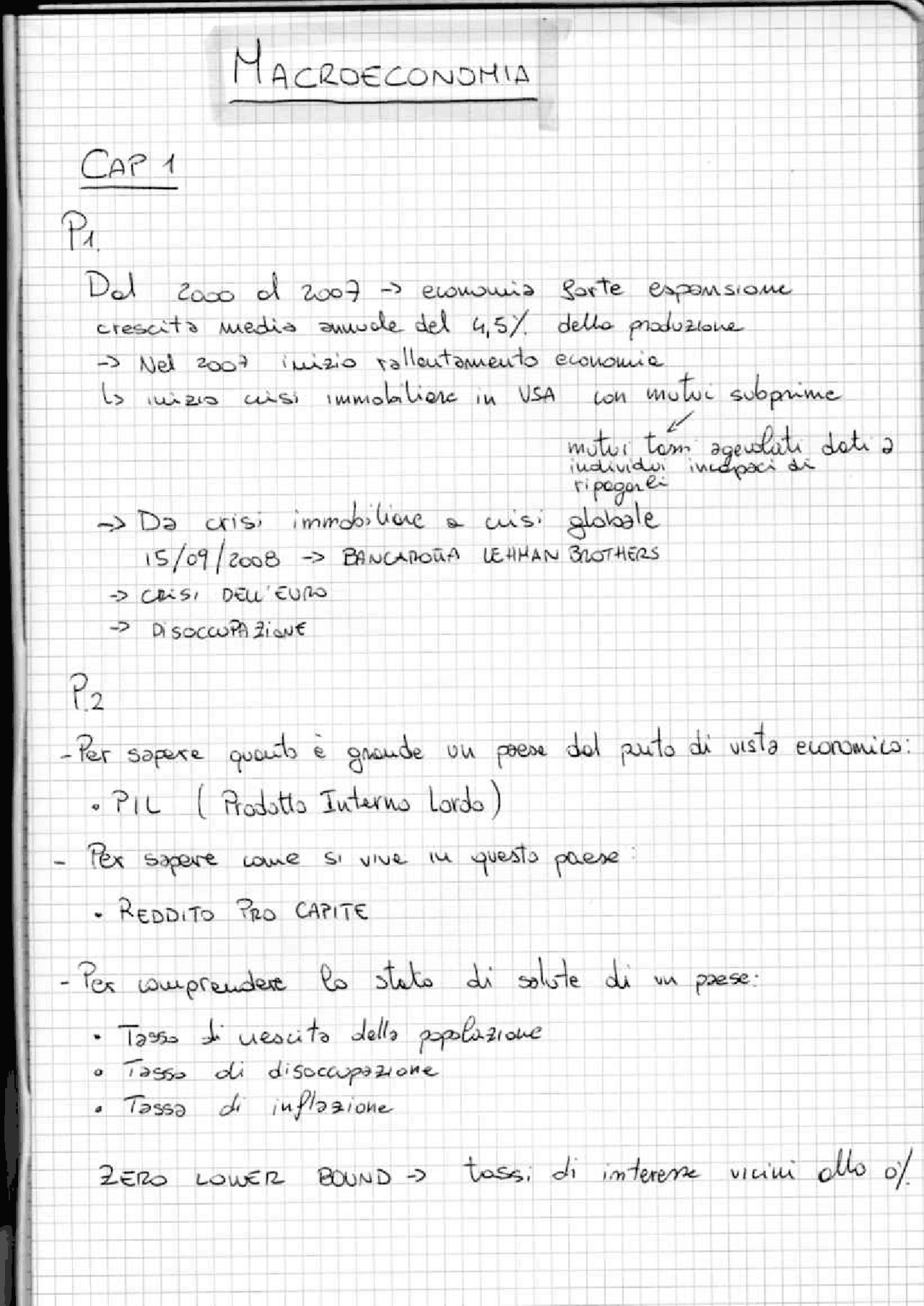 Macroeconomia Riassunti Parte 1 Docsity