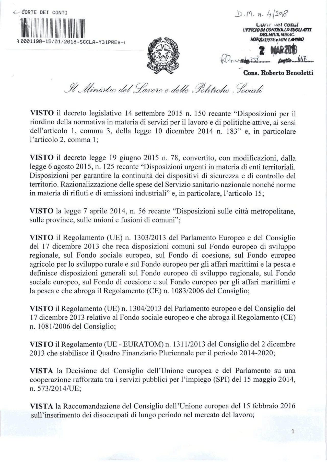 Legge numero 4 del 2018 | Dispense di Diritto Comune | Docsity