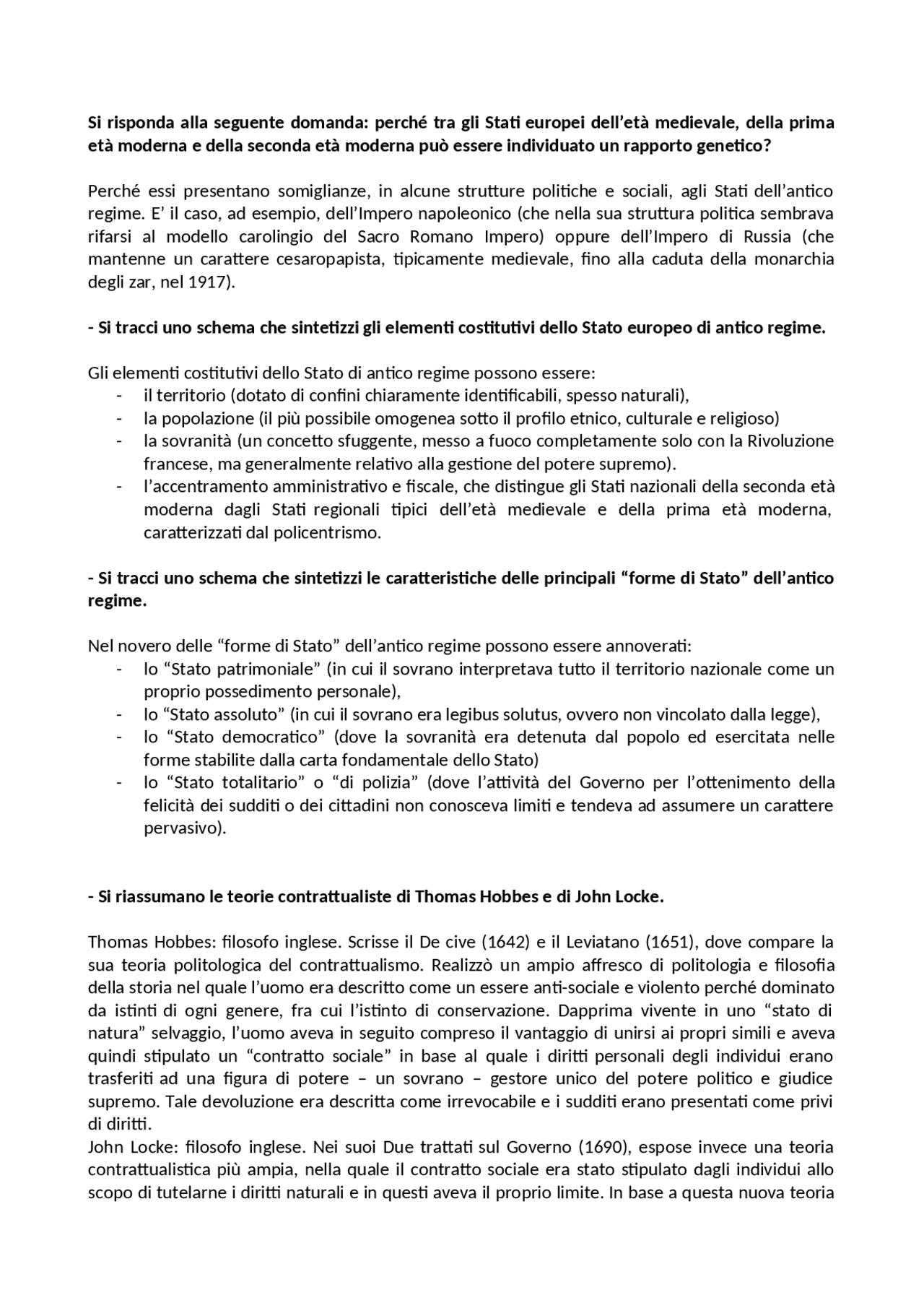 Domande Autovalutazione Lezione 85 Storia Moderna Gorla Docsity
