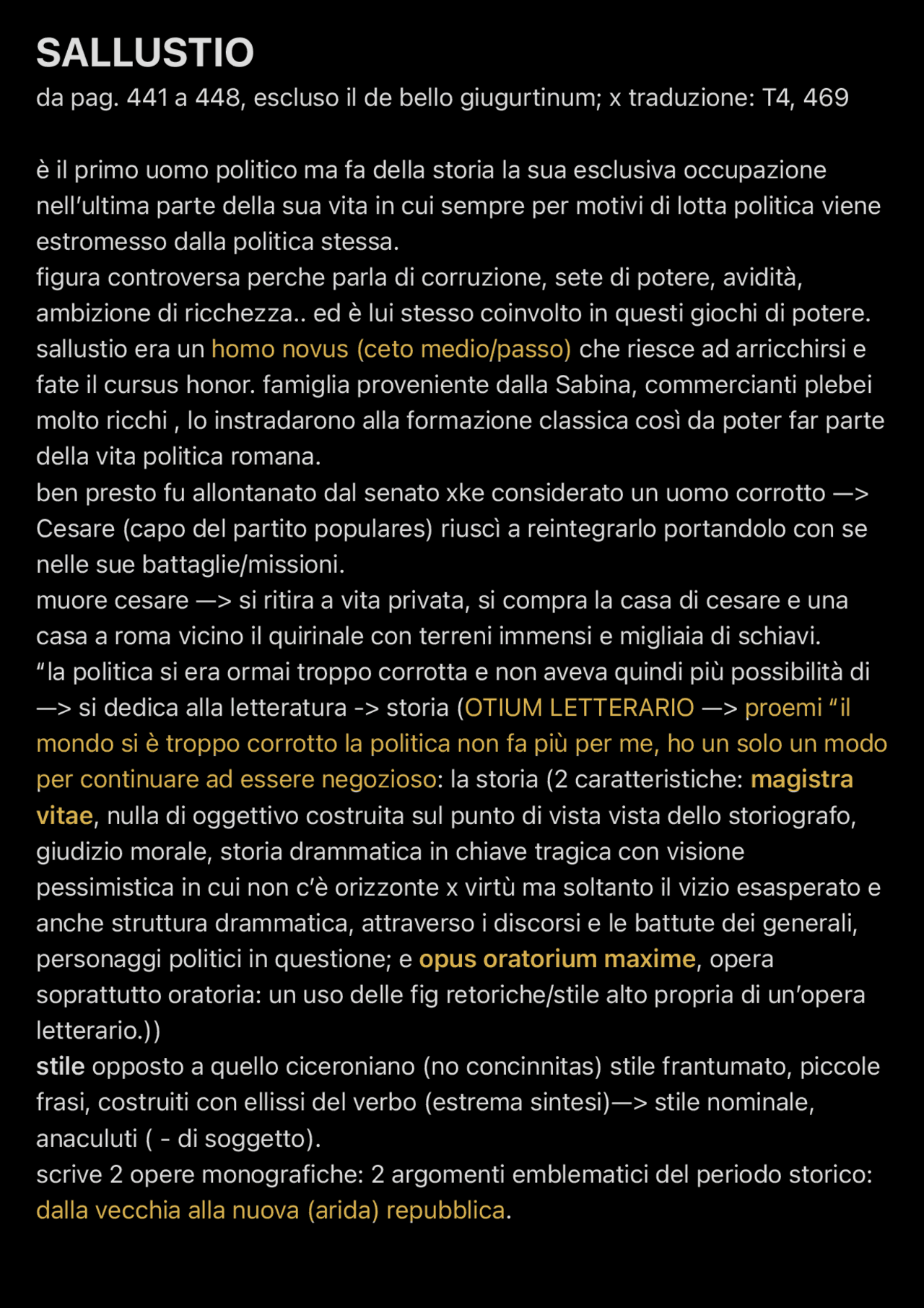 Sallustio Vita E Opere Docsity