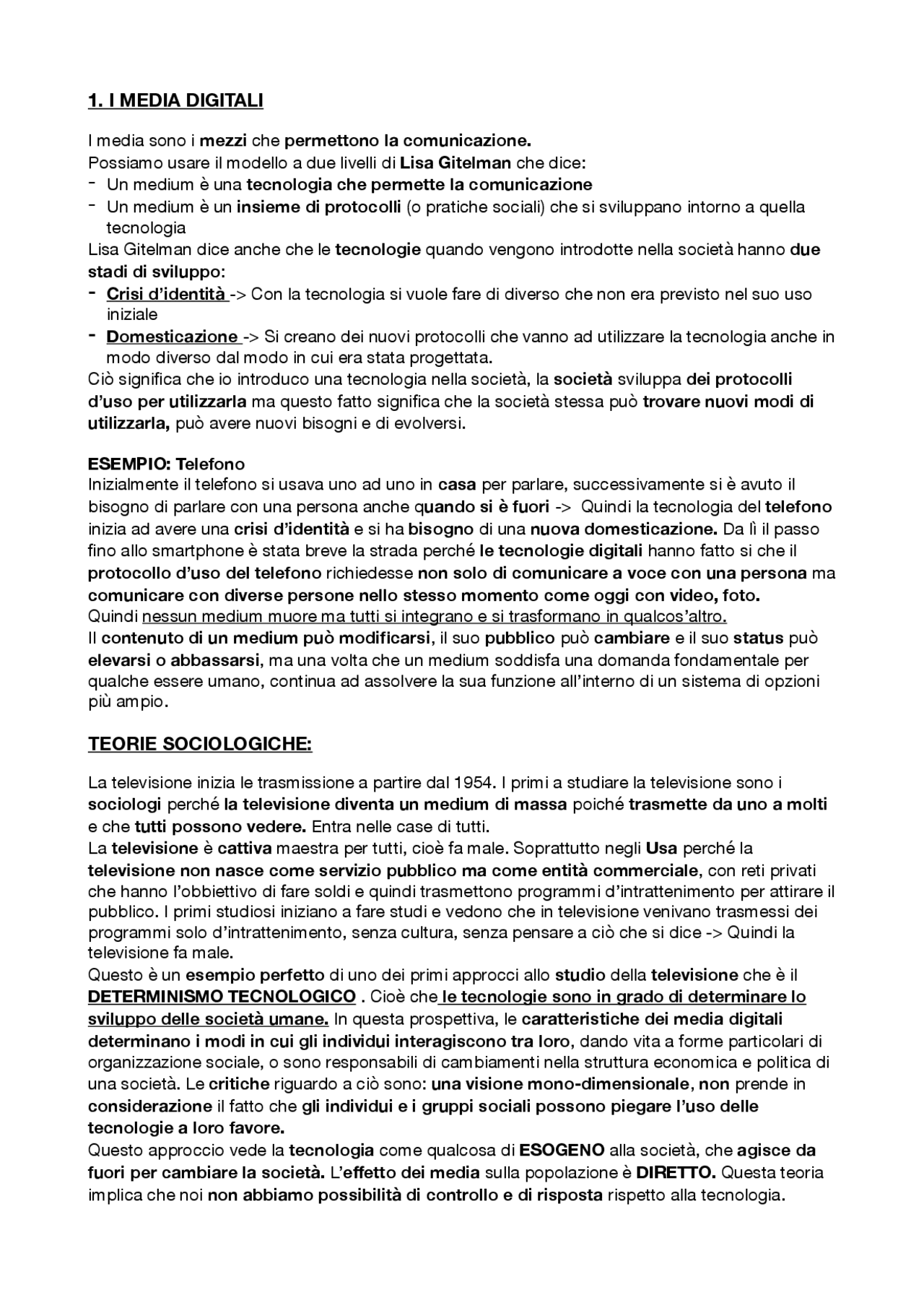 Teorie E Tecniche Dei Nuovi Media Docsity
