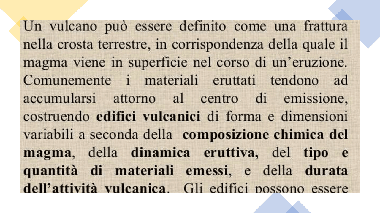 I Vulcani Riassunto E Spiegazione Docsity