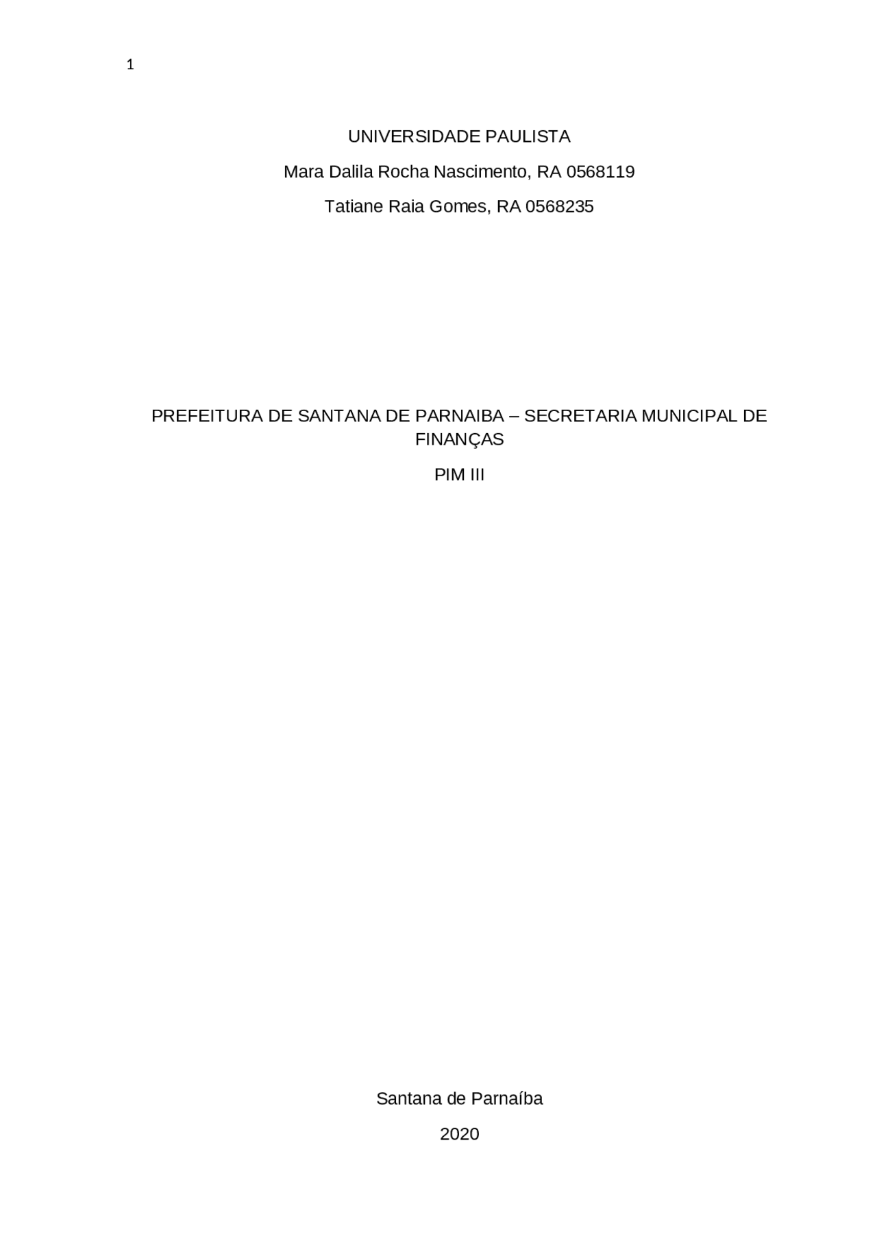 Pim Iii Gestao Publica Unip Docsity
