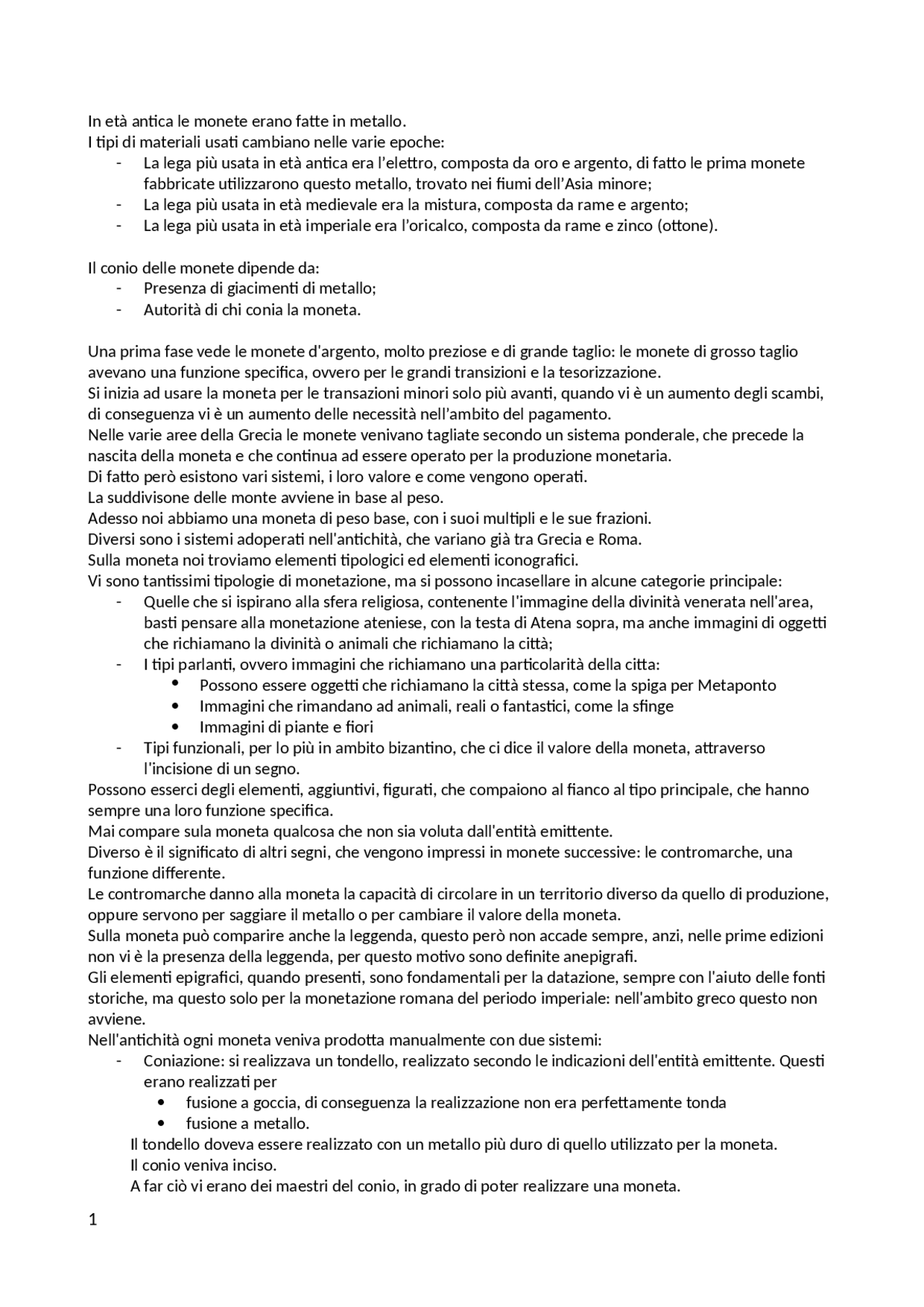 Numismatica Unisalento Docsity