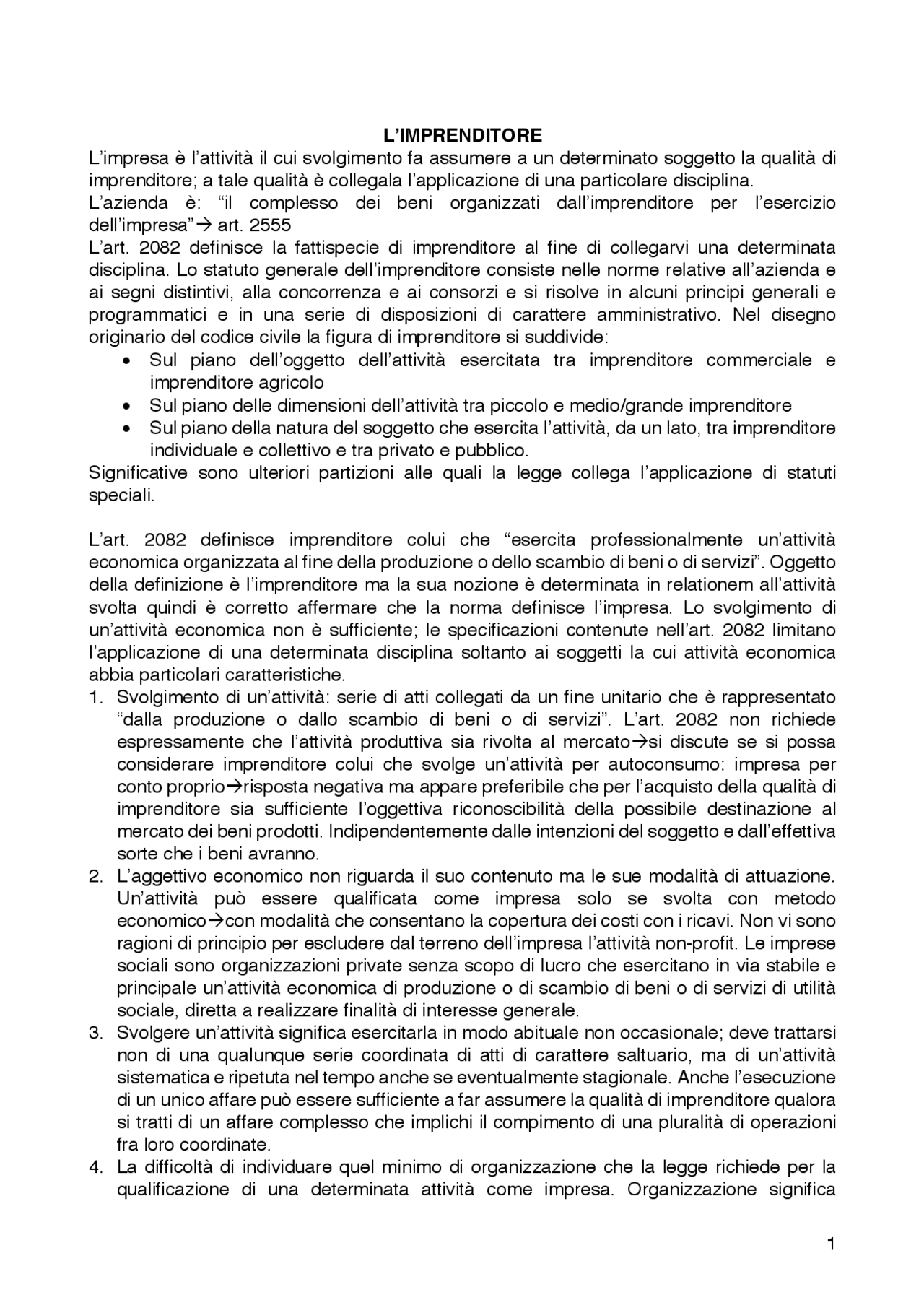 Sintesi Prima Parte Presti Rescigno Docsity