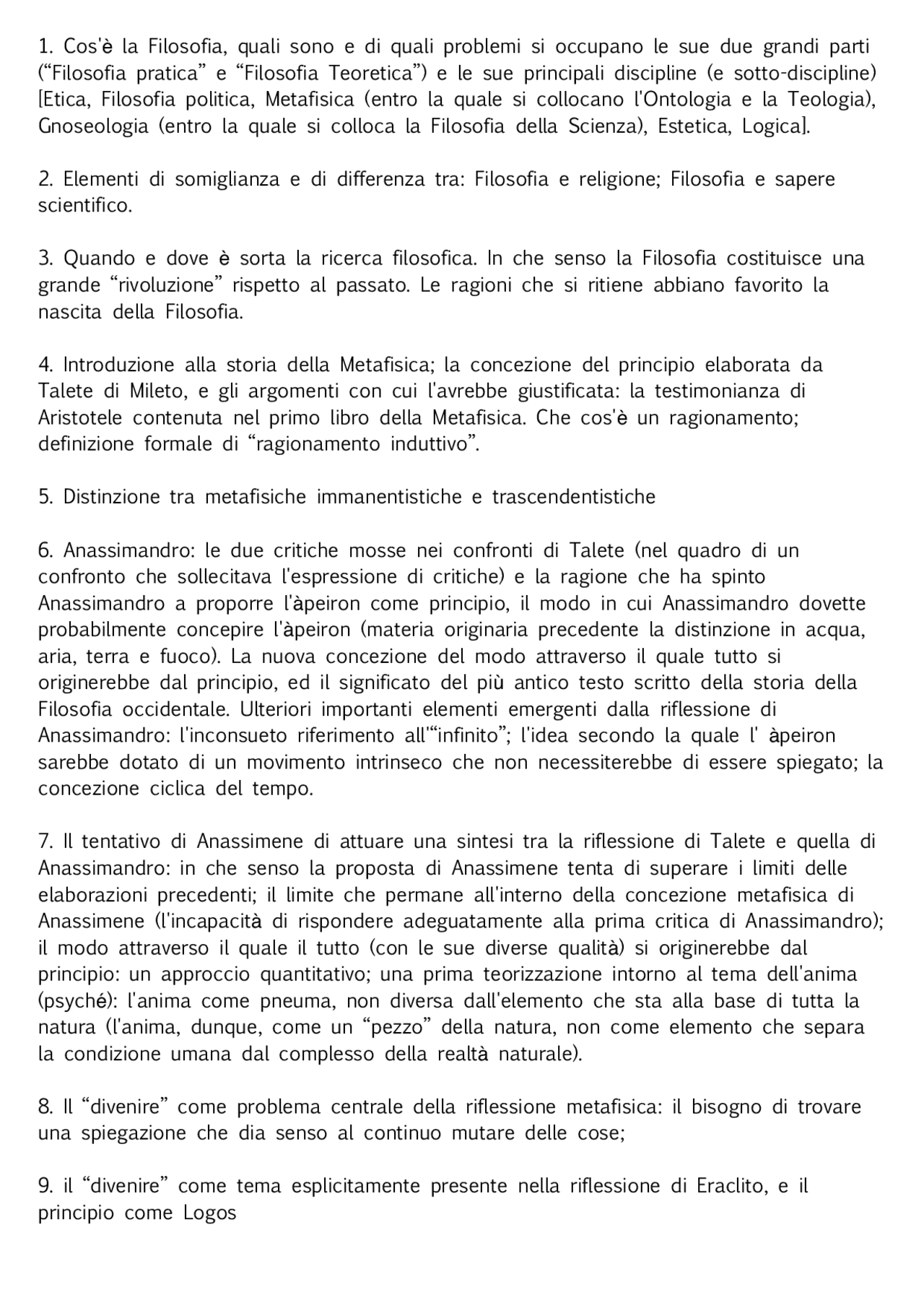 FILOSOFIA la nascita, le sue discipline, introduzione alla metafisica ...