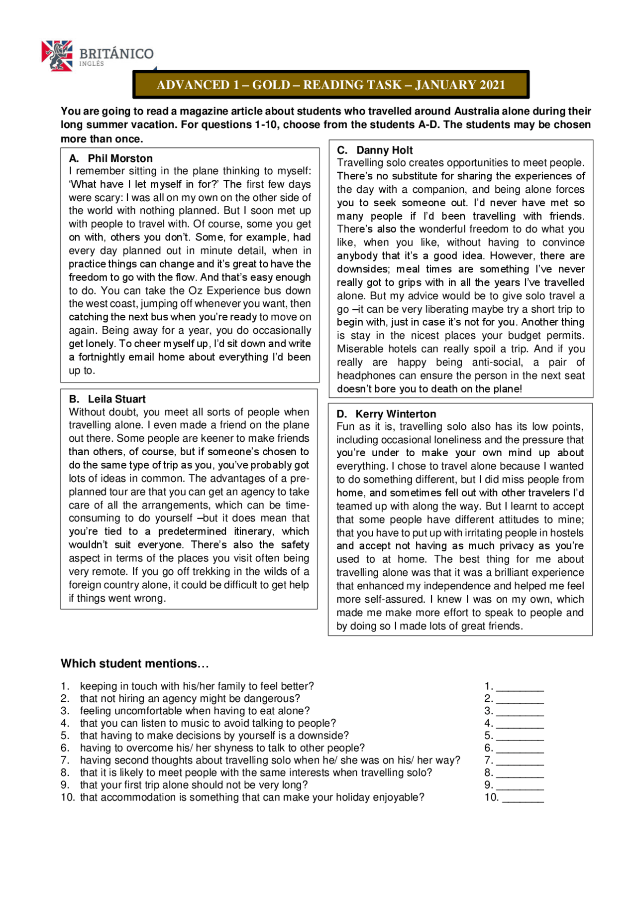 Lectura En Inglés Como Para Practicar Docsity