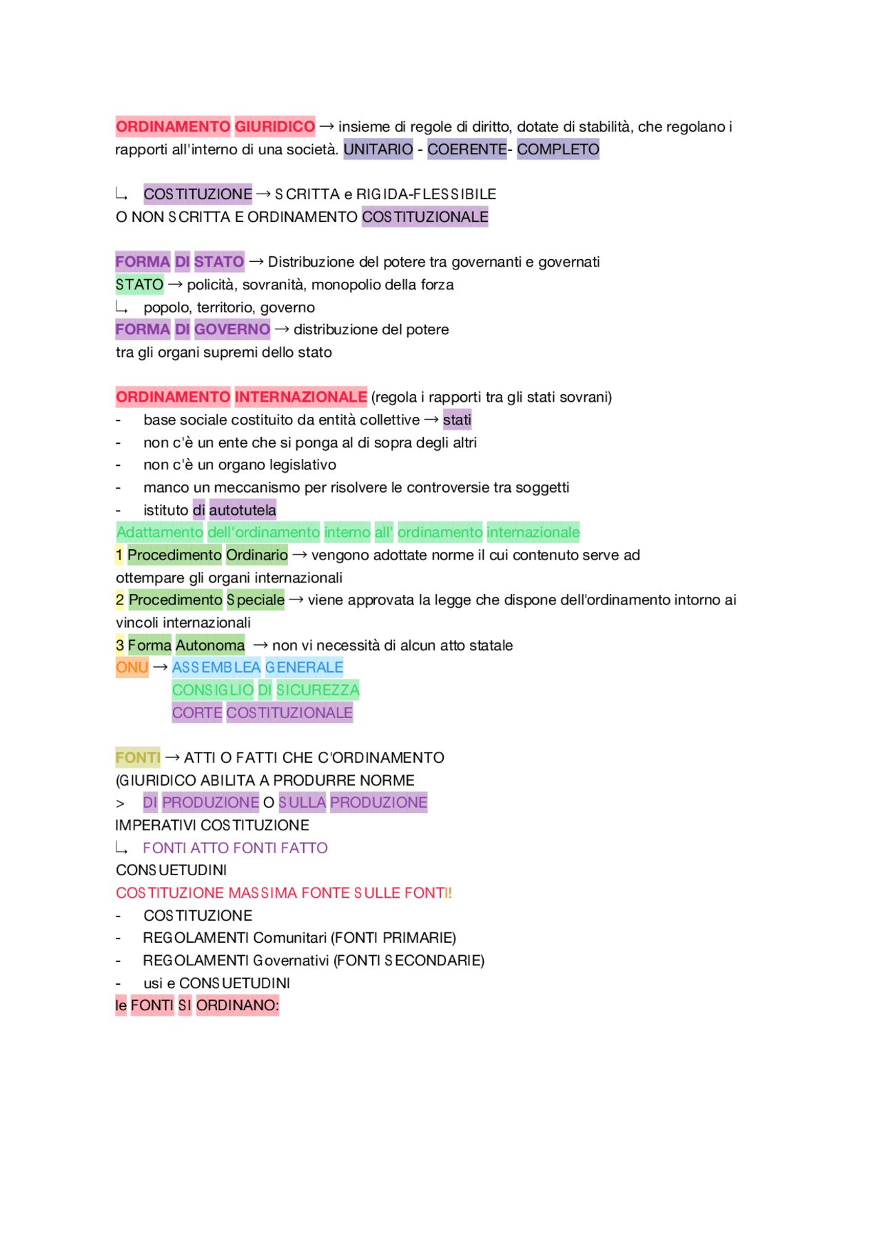 Schema Di Diritto Pubblico E Della Autonomie Locali Docsity