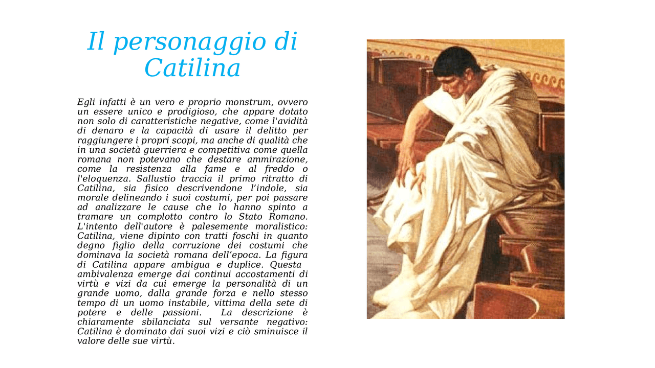 Il personaggio di Catilina | Appunti di Latino | Docsity