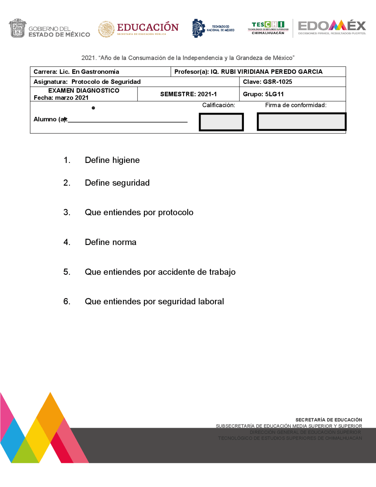 Protocolo de seguridad - Docsity