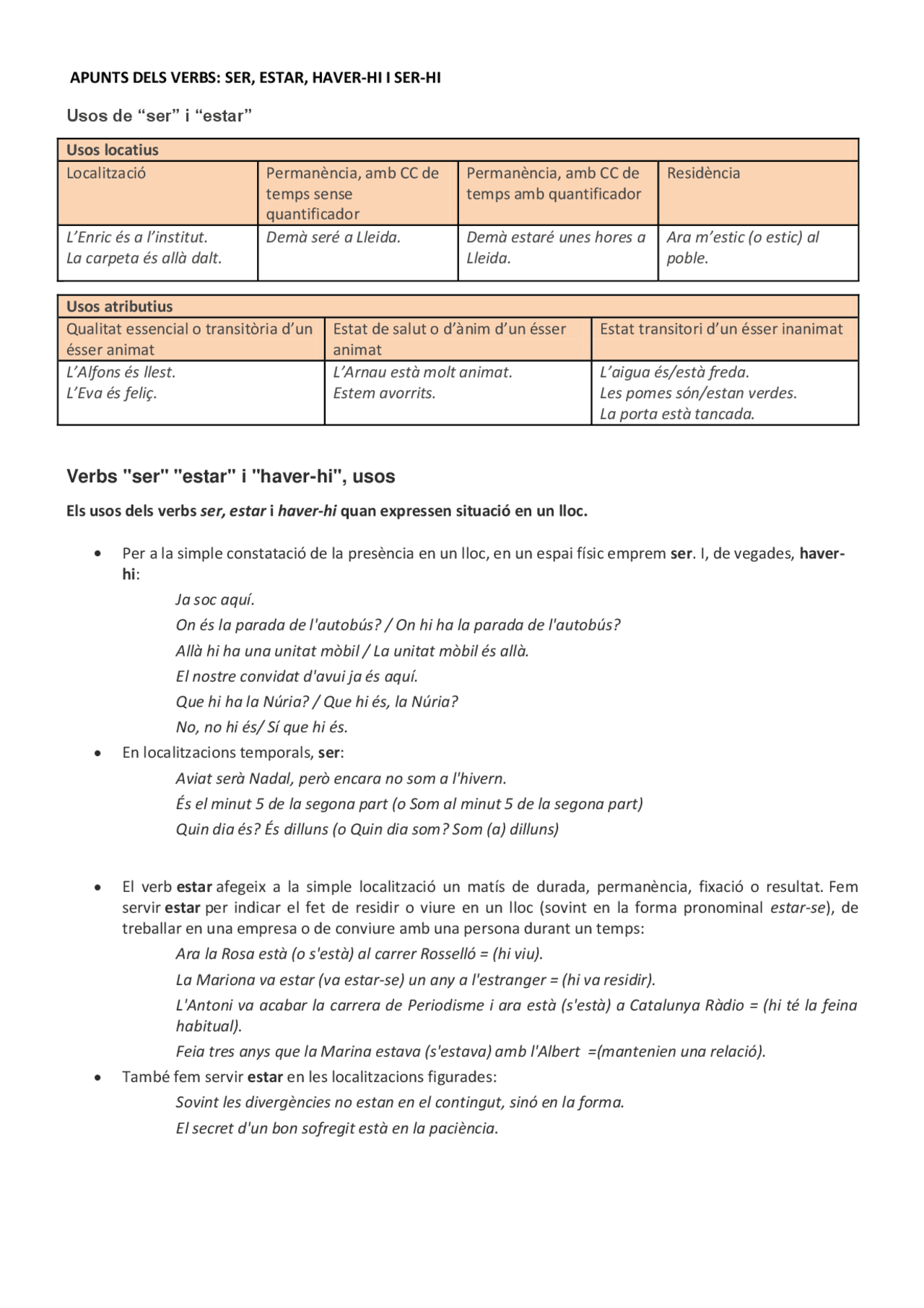 Apunts Català Verbs Irregulars Docsity