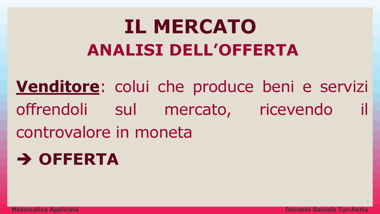 Matematica Applicata Docsity