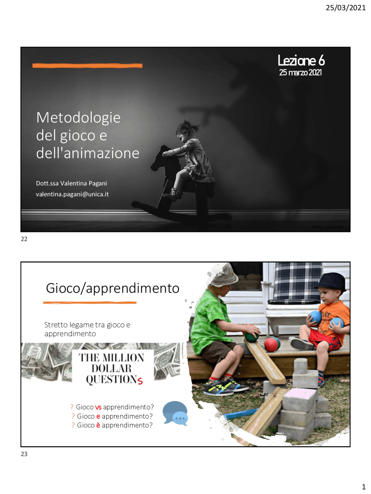 Lezione 6 Metodologia Del Gioco Appunti Di Metodologia Del Gioco