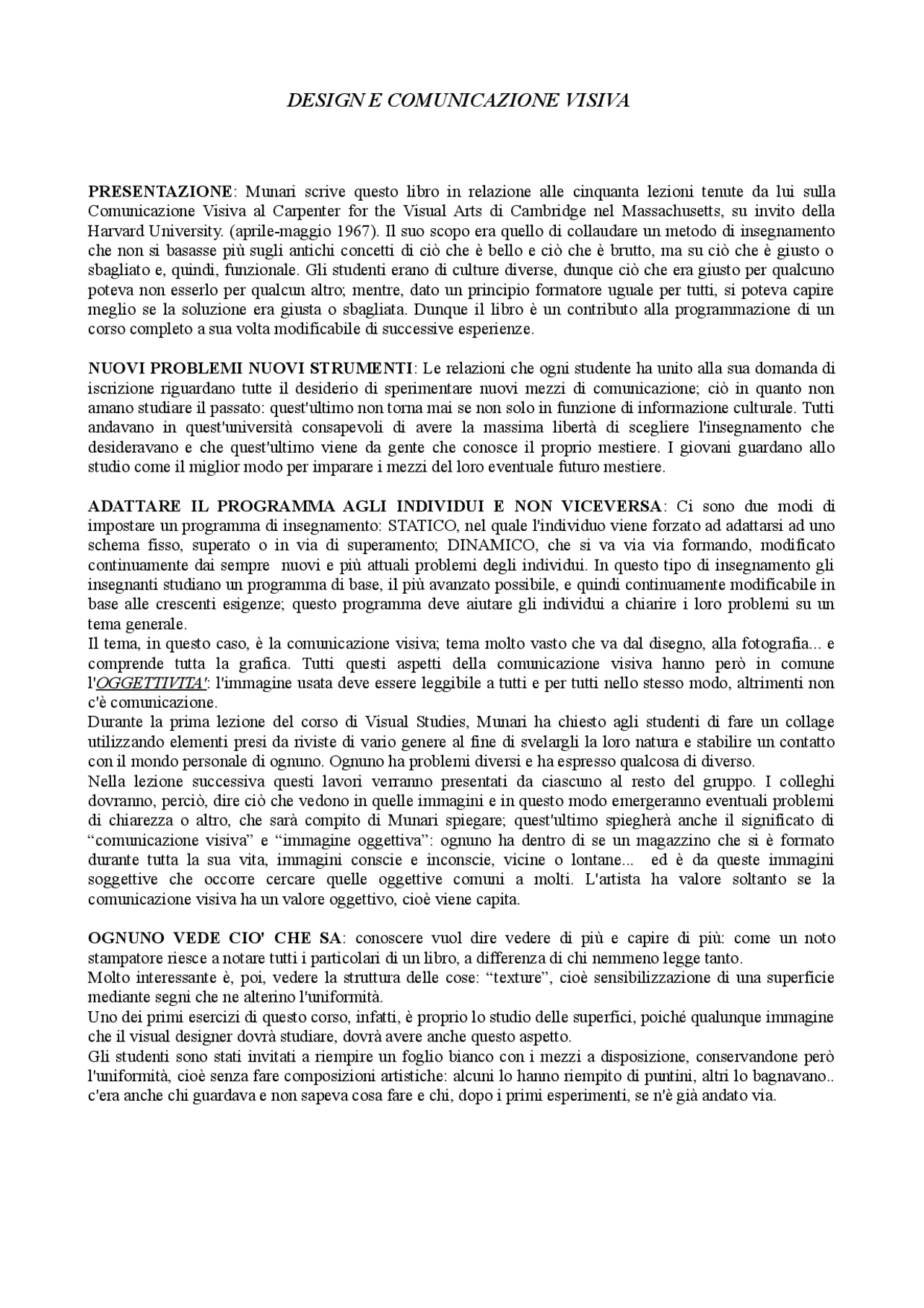 Design E Comunicazione Visiva Bruno Munari Docsity
