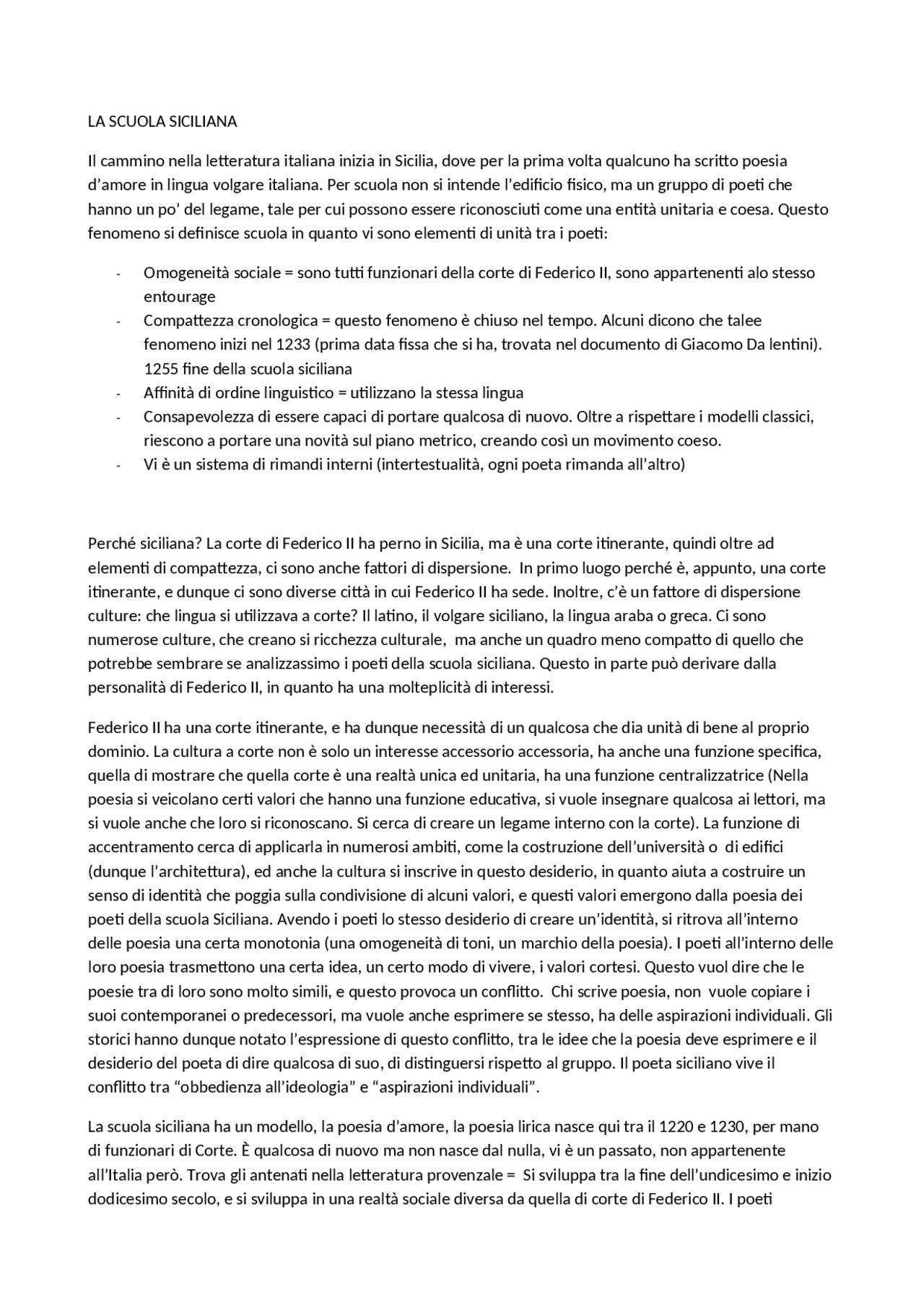 Appunti Letteratura Italiana Modulo A Docsity