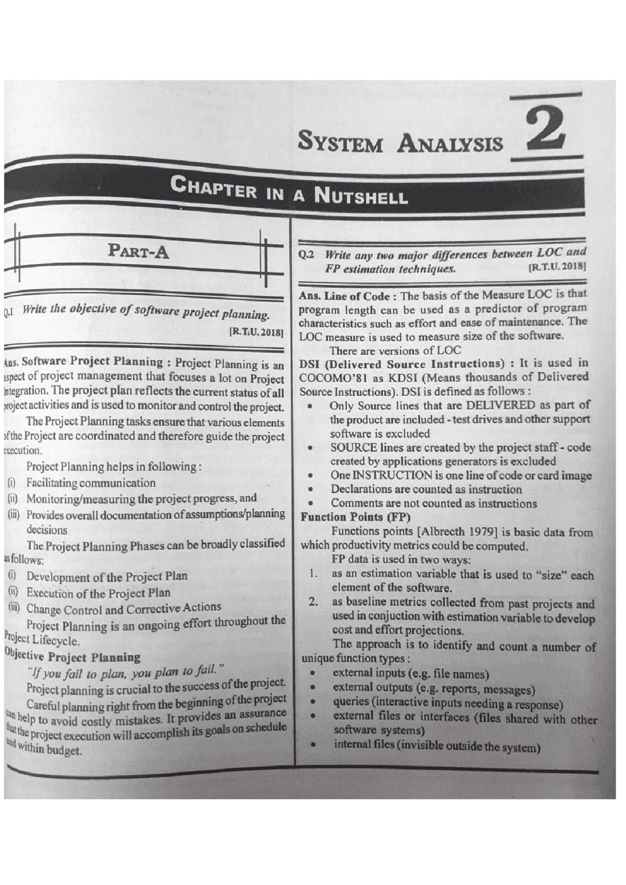 System Analysis Important Questions Docsity