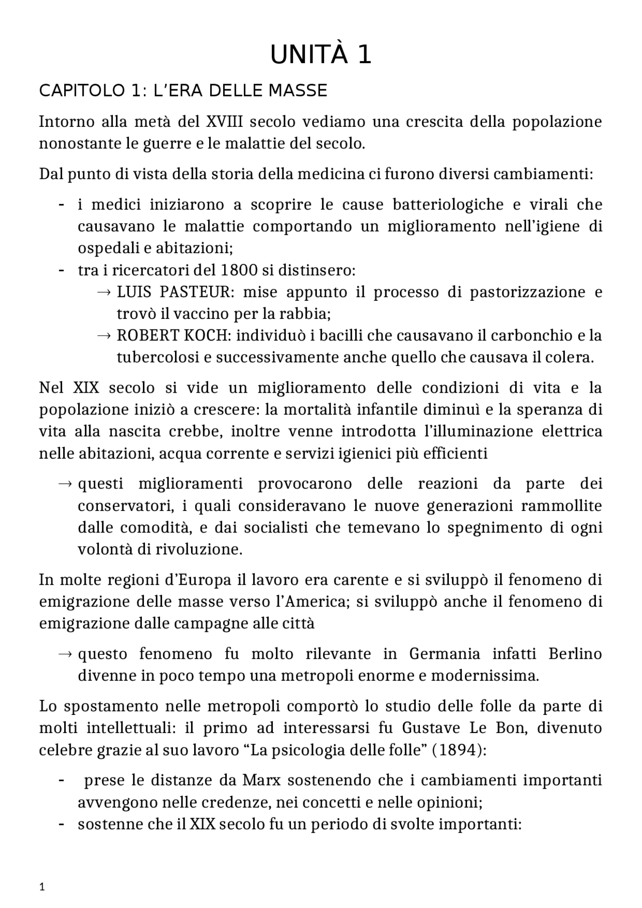 APPUNTI STORIA SULL'ERA DELLE MASSE - Docsity