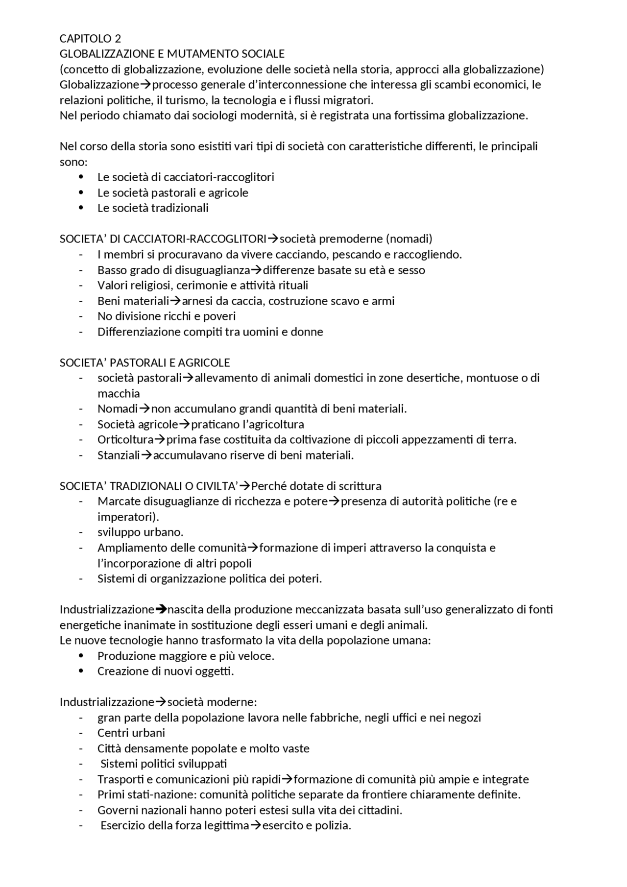 Globalizzazione E Mutamento Sociale Docsity