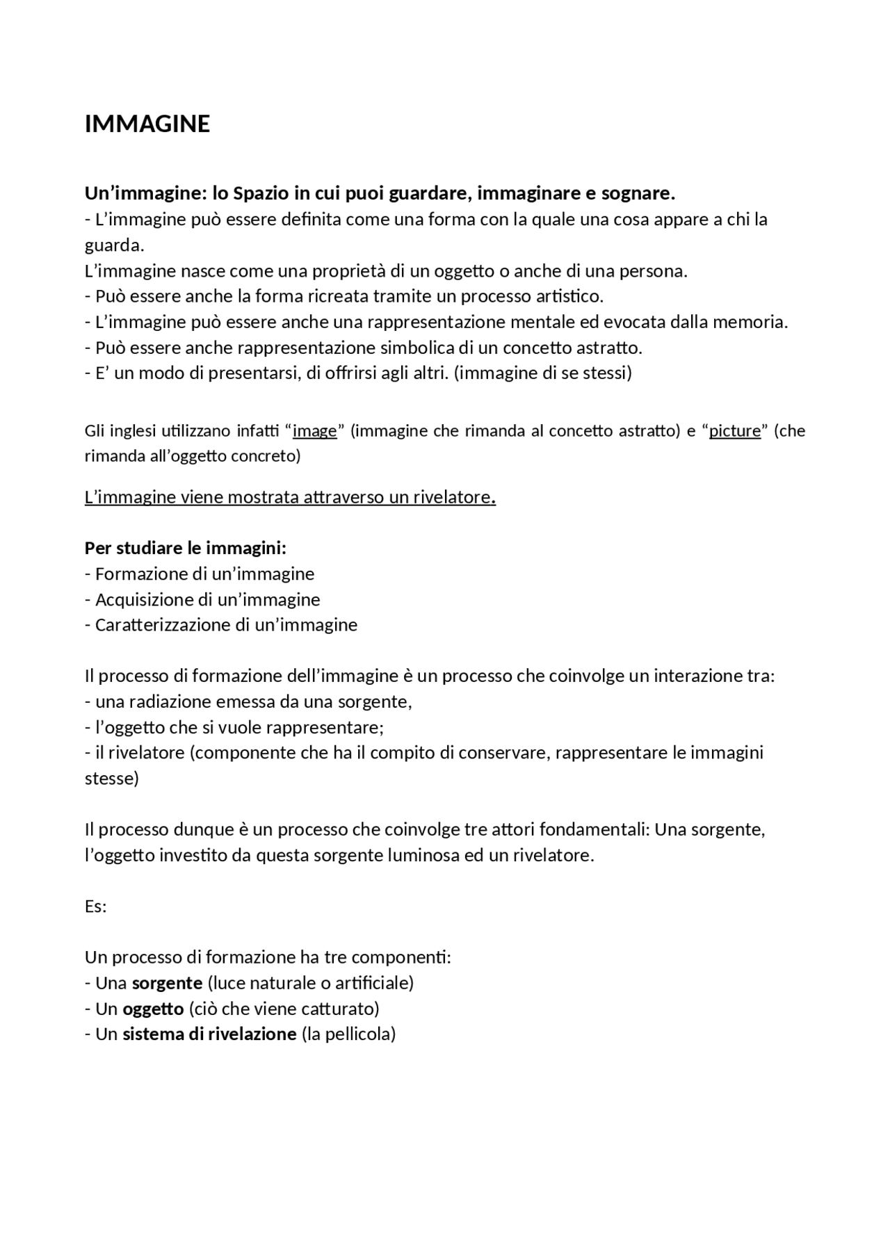 Le Immagini Digitali Docsity