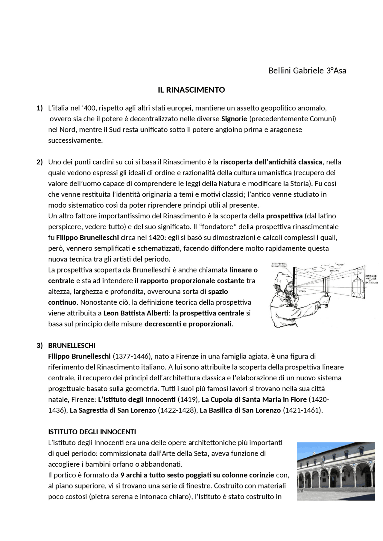 La Corrente Artistica Del Rinascimento Docsity