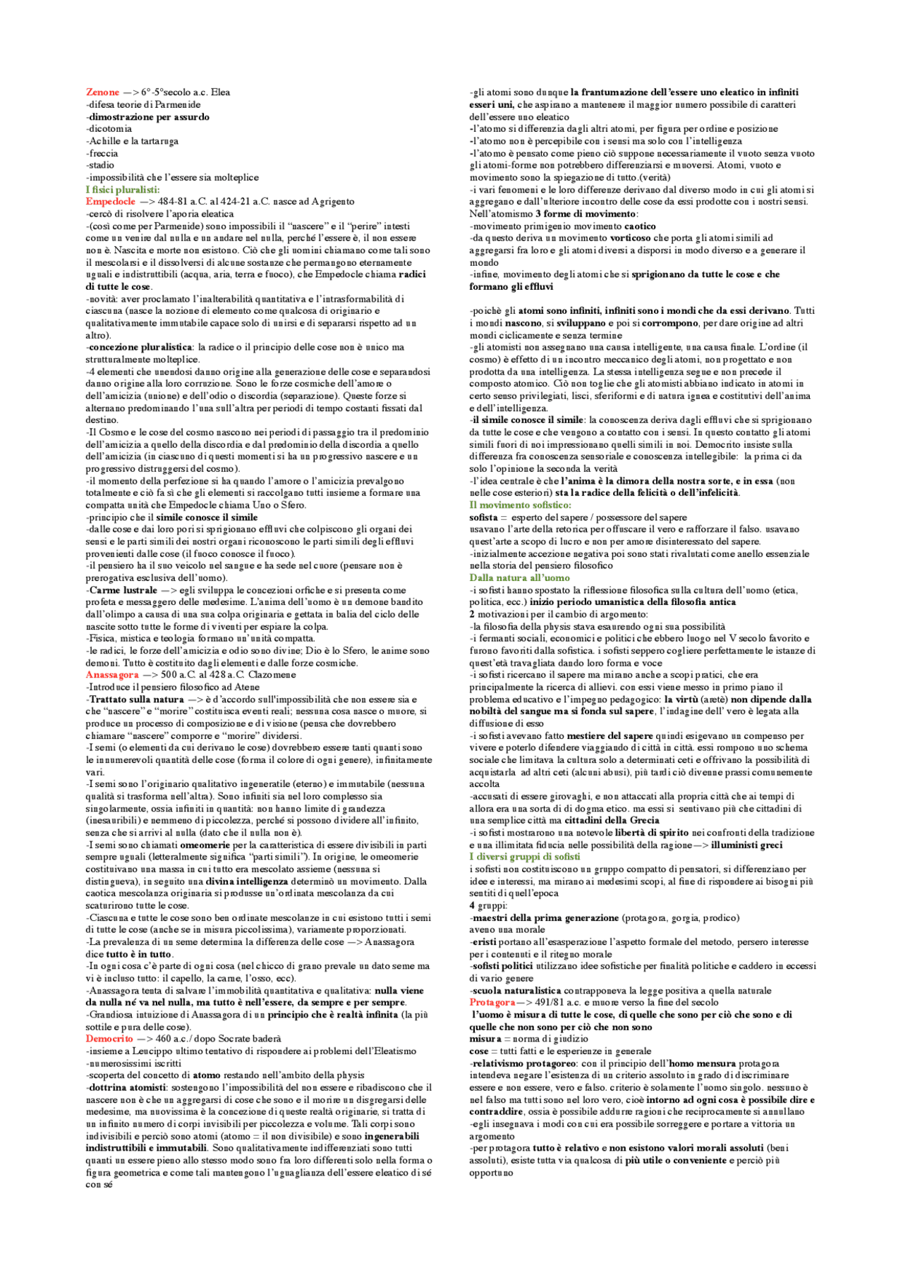 Da Zenone a Socrate - Docsity
