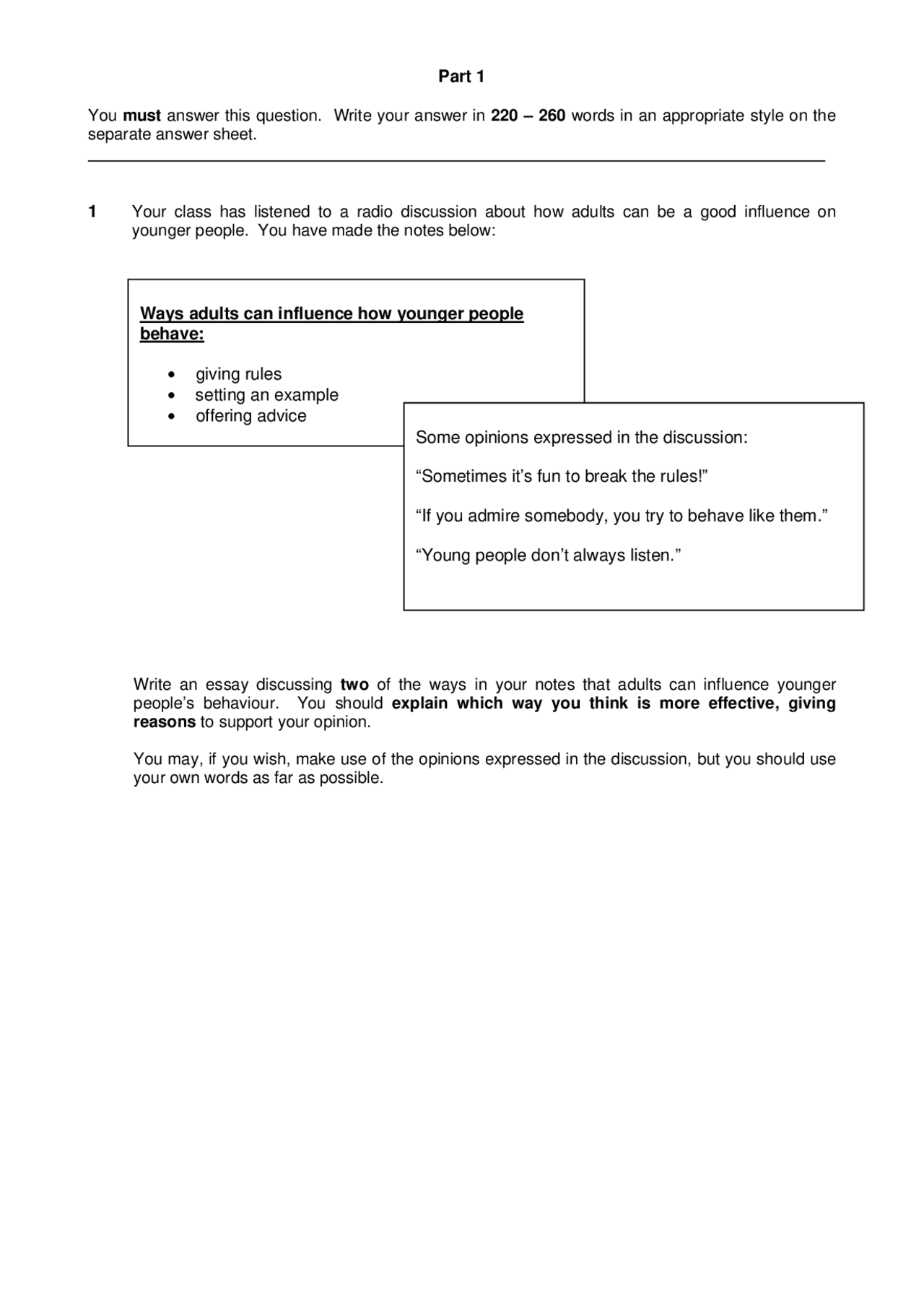 Writing sample paper - Docsity
