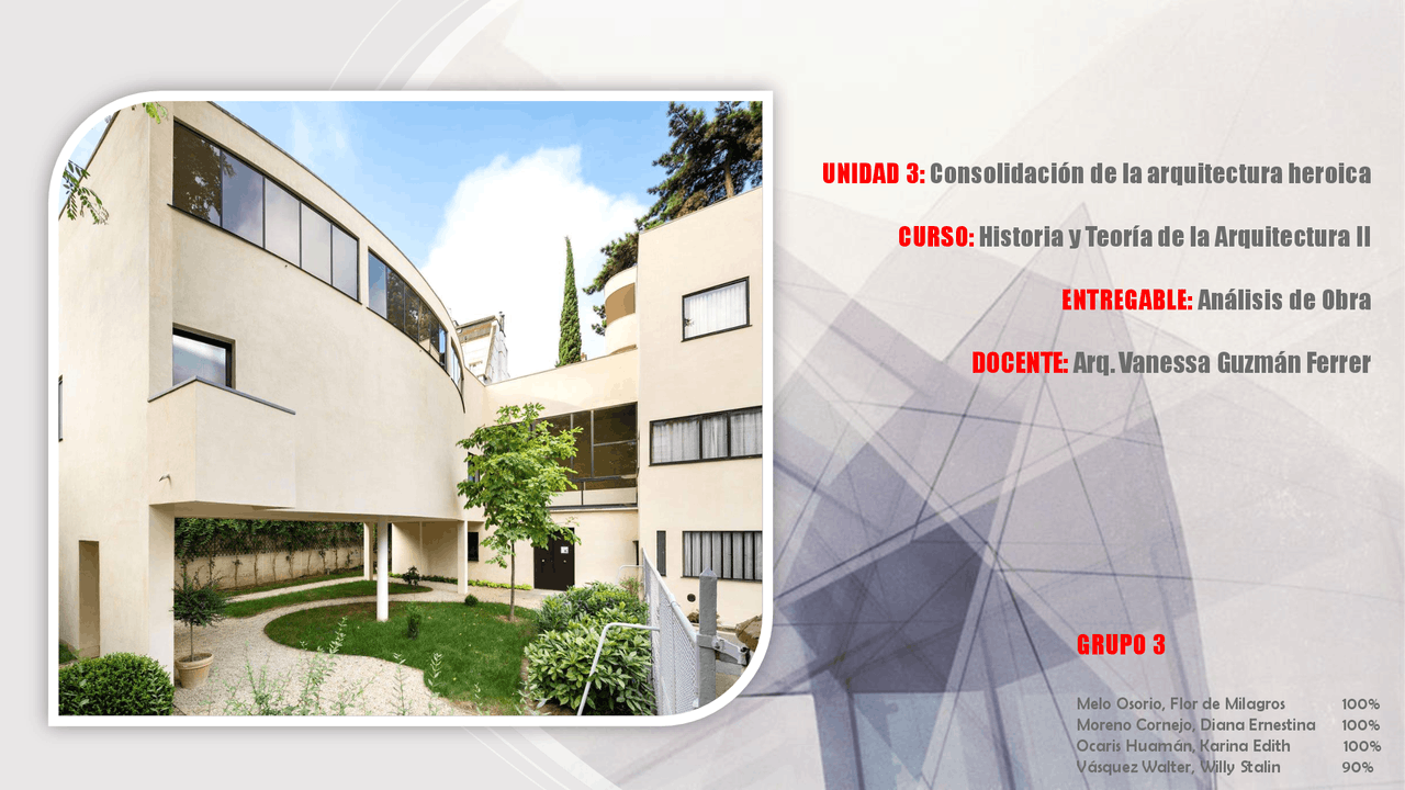 VILLA LA ROCHE - LE CORBUSIER | Diapositivas de Historia de la ...