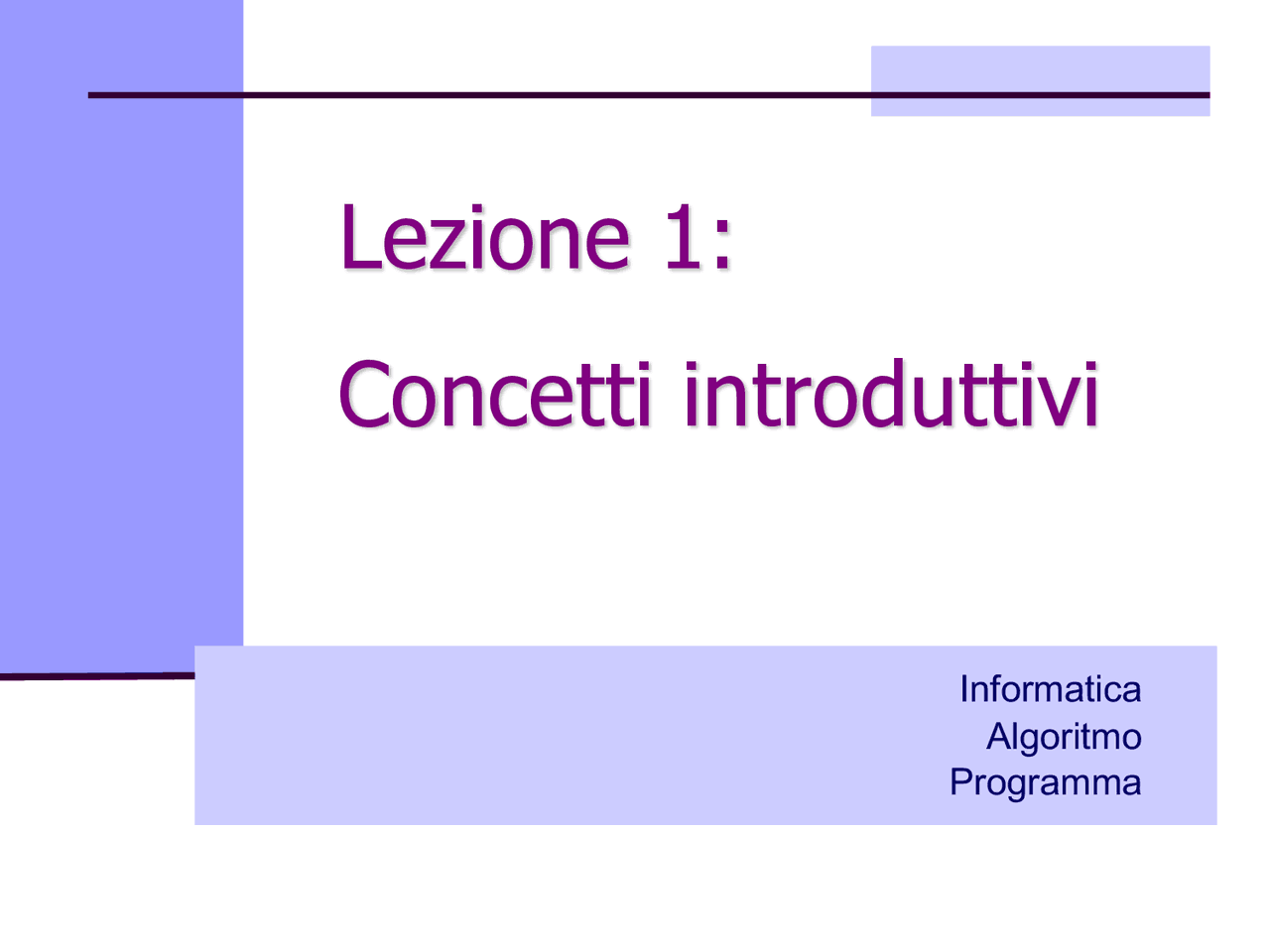 Concetti Introduttivi Di Informatica Docsity