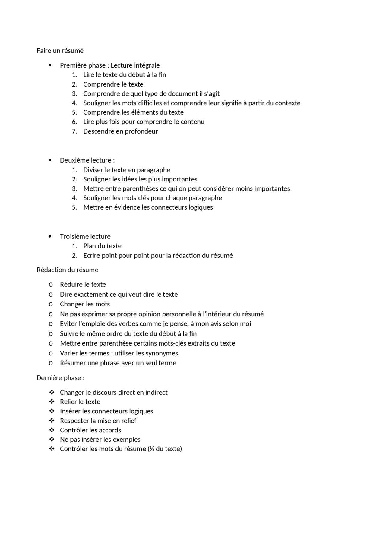 Riassunto In Francese Docsity