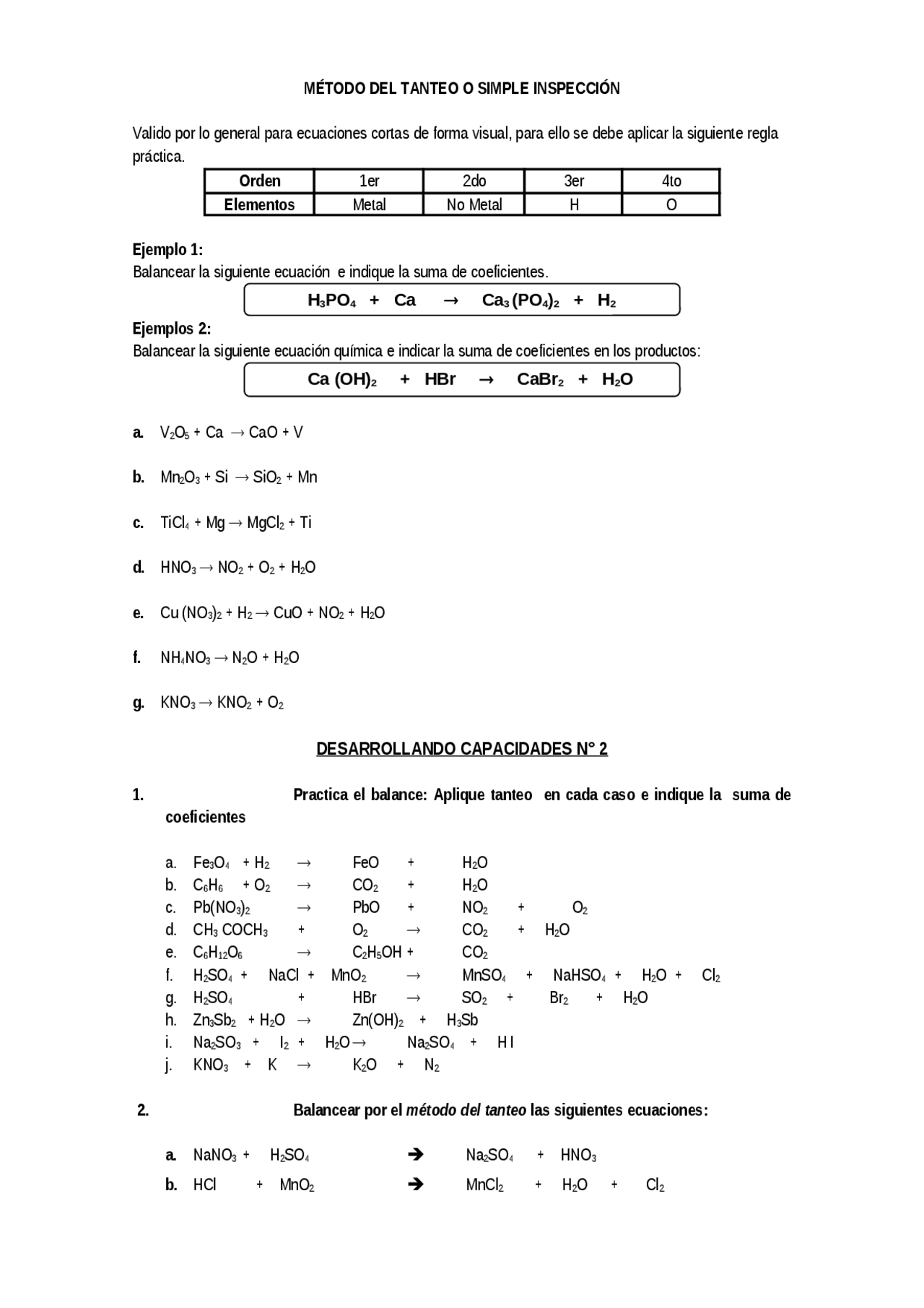 METODO DEL TANTEO O SIMPLE ALGEBRAICO - Docsity