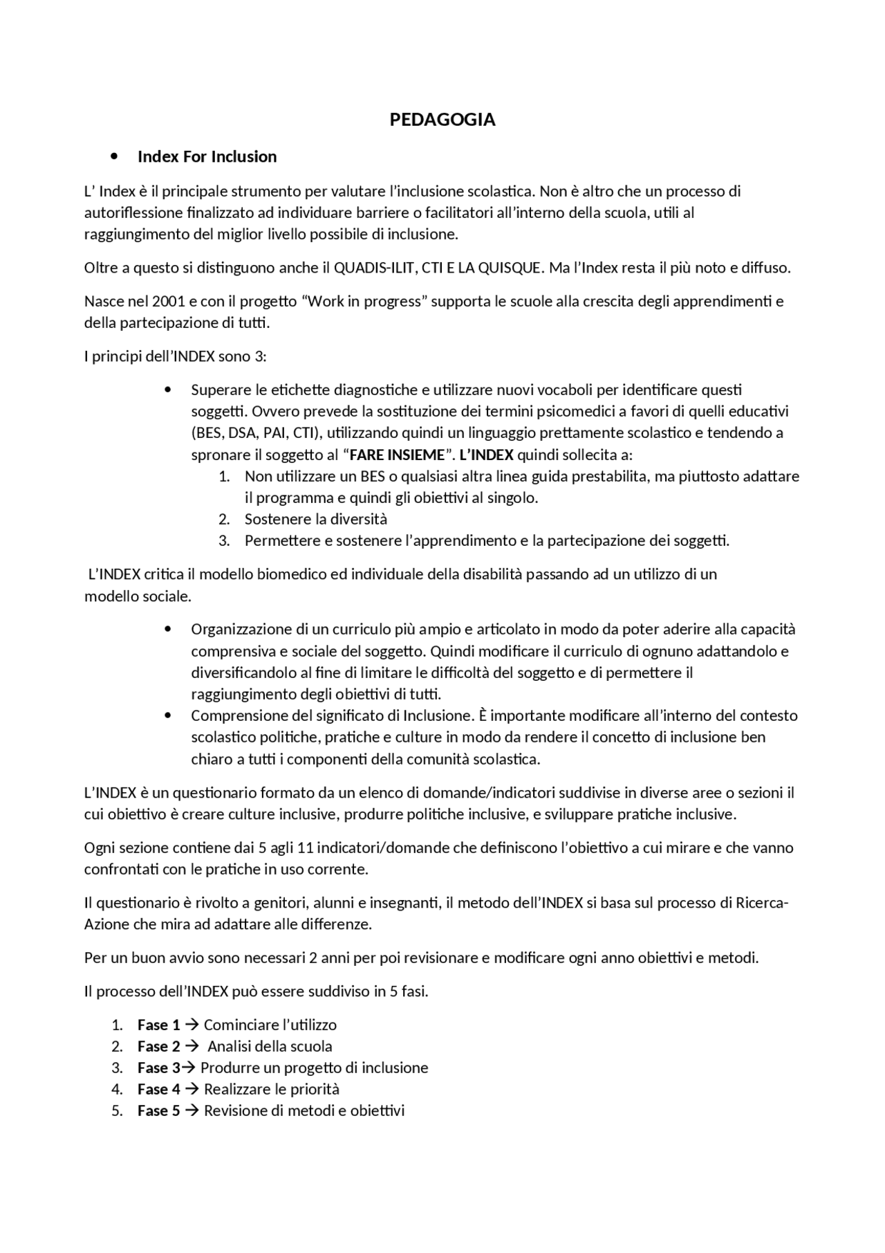Elementi Di Pedagogia Docsity