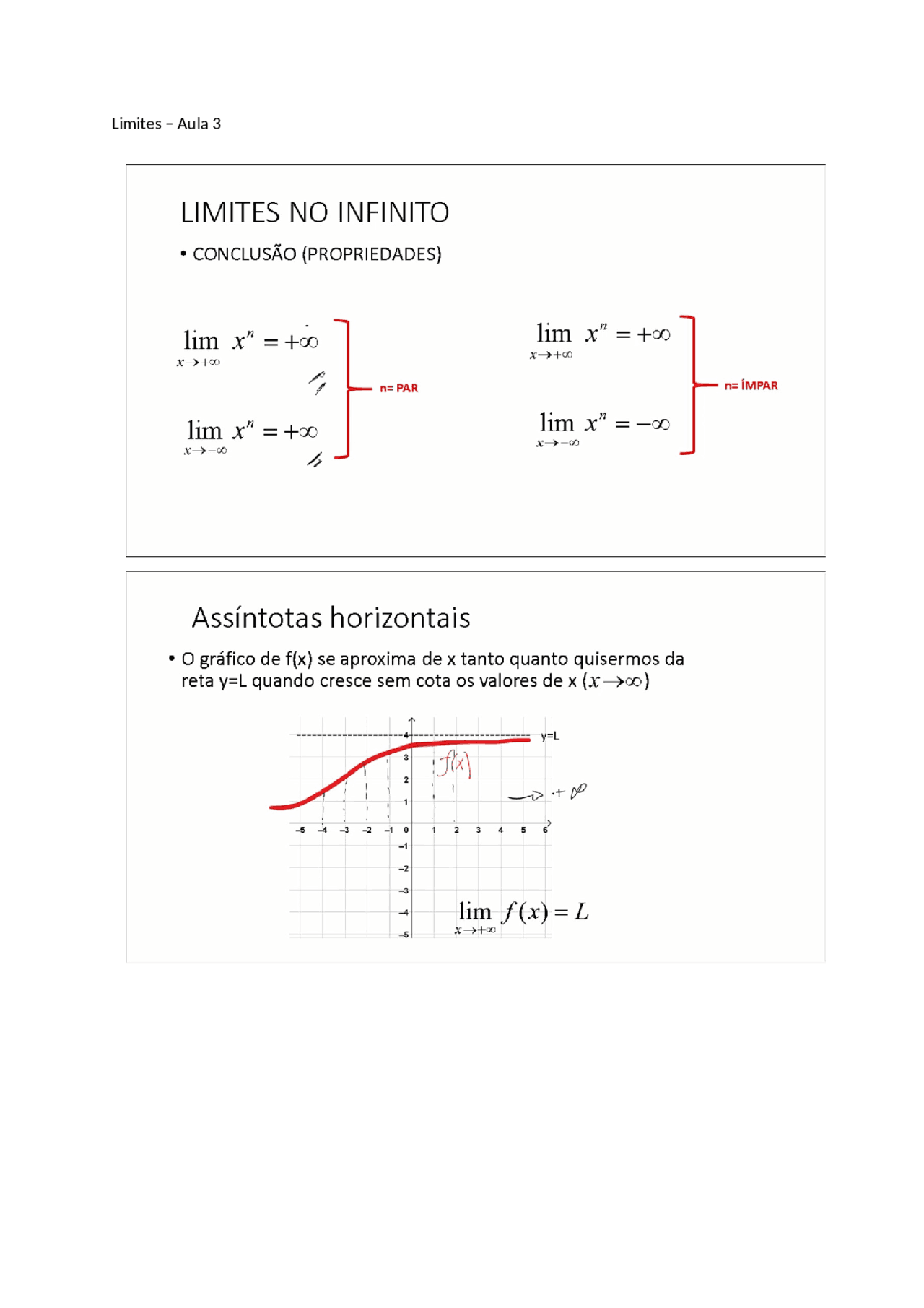 Limite - resumo básico - Docsity