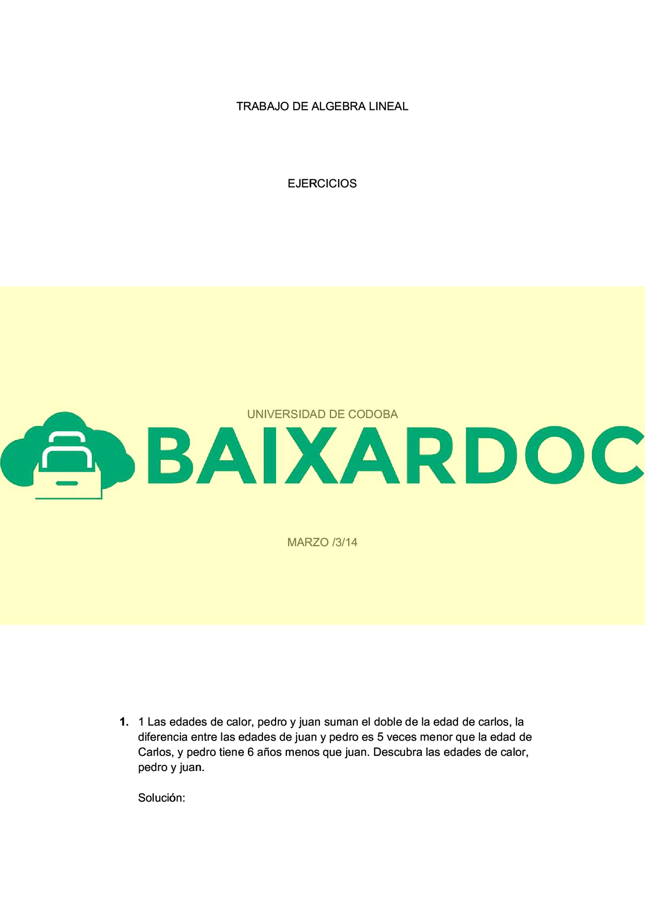 Algebra-lineal documento complementario | Ejercicios de Álgebra - Docsity
