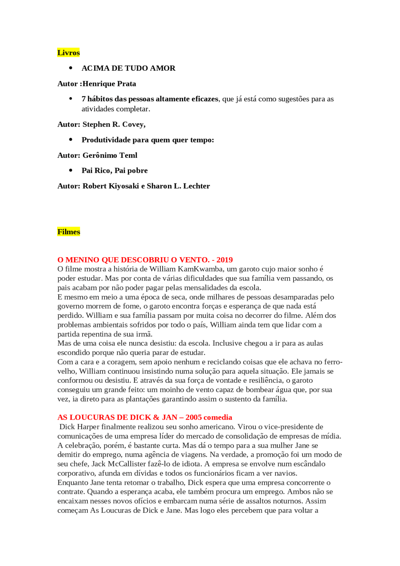 Sugestões De Leitura Docsity