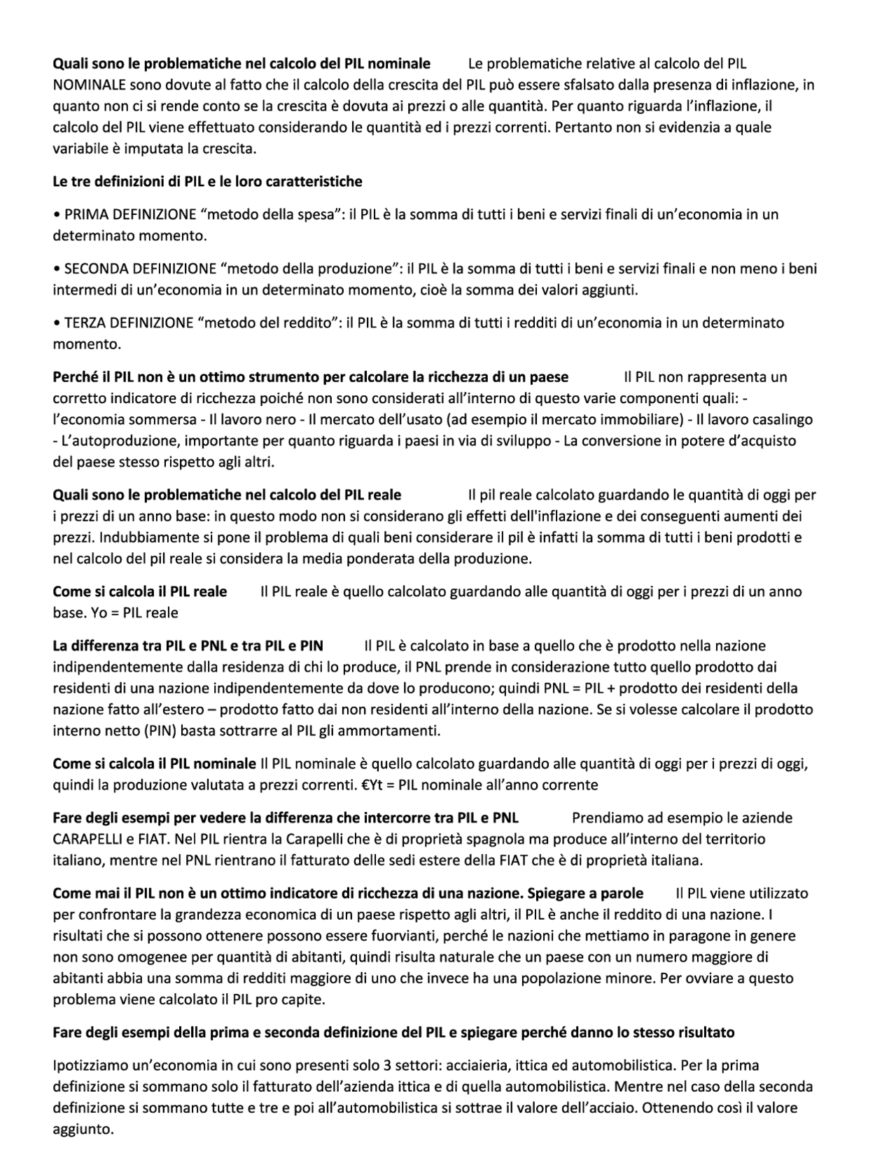 Risposte Aperte Macroeconomia Docsity