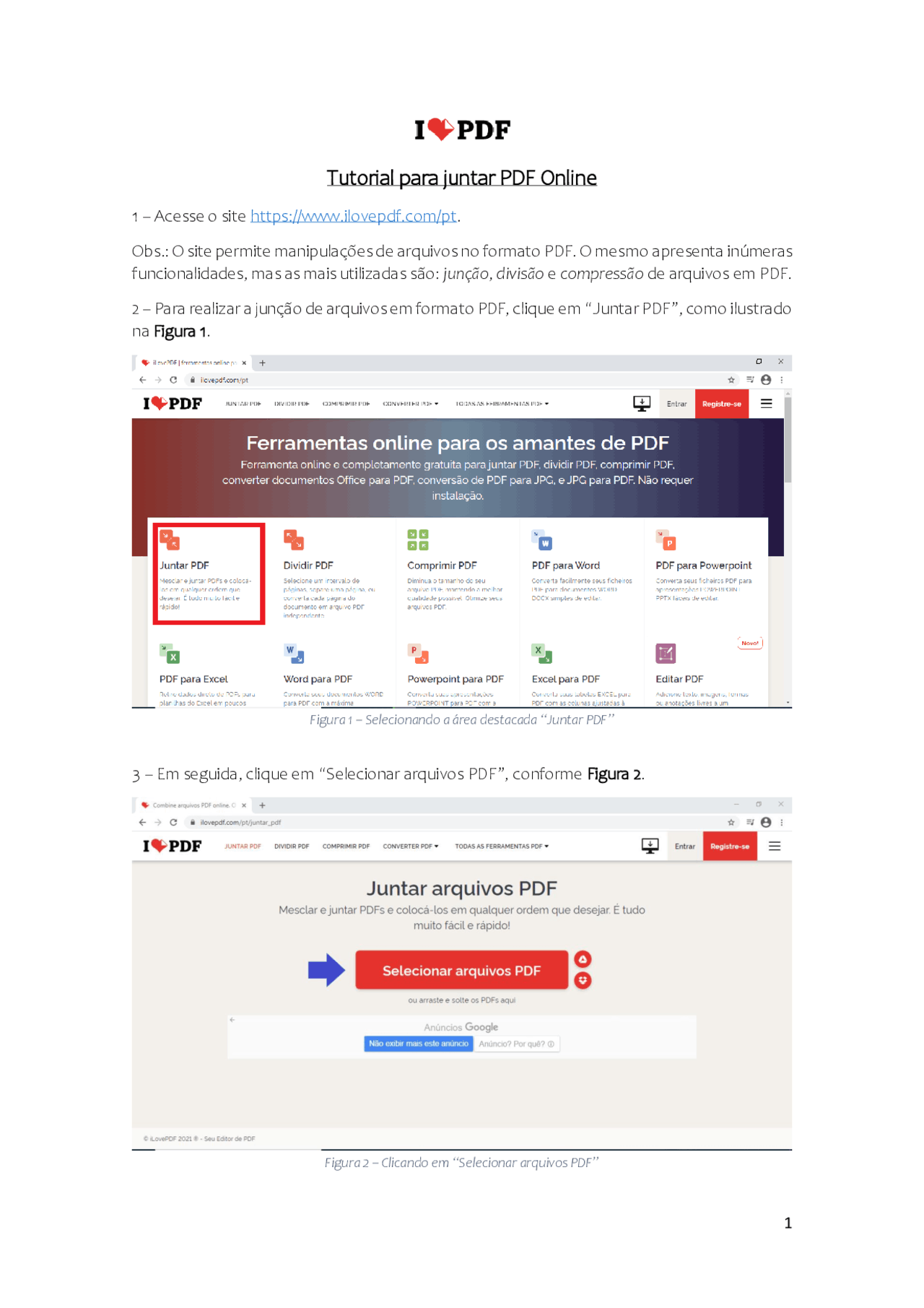 Como se fazer um pdf online tutorial - Docsity