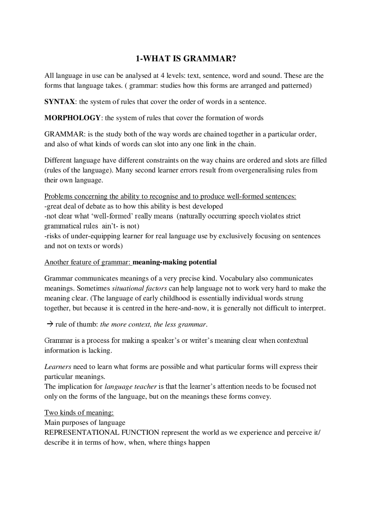 Riassunto Di How To Teach Grammar Scott Thornbury Docsity